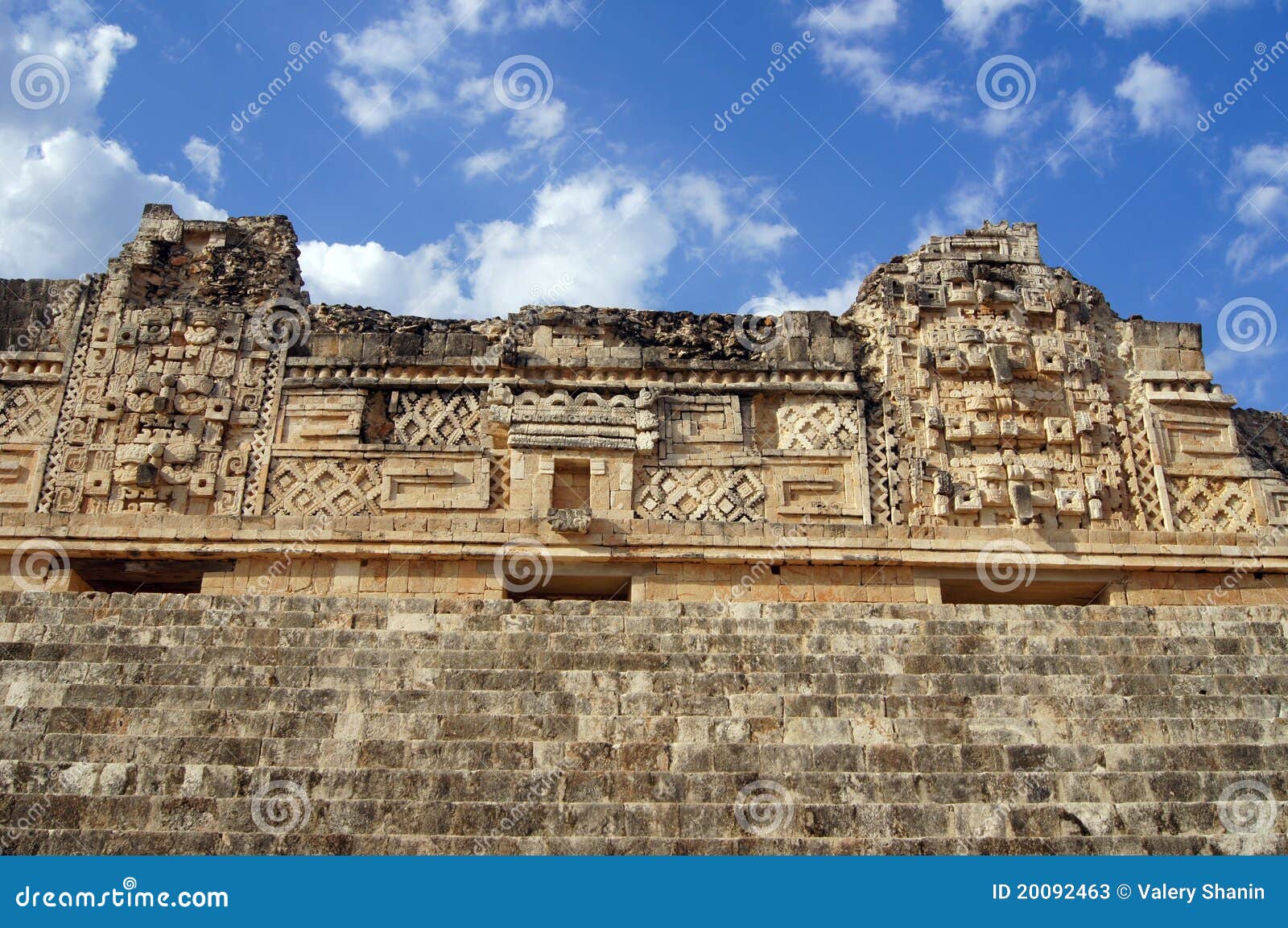 Temple and staircase stock image. Image of puuc, carvings - 20092463
