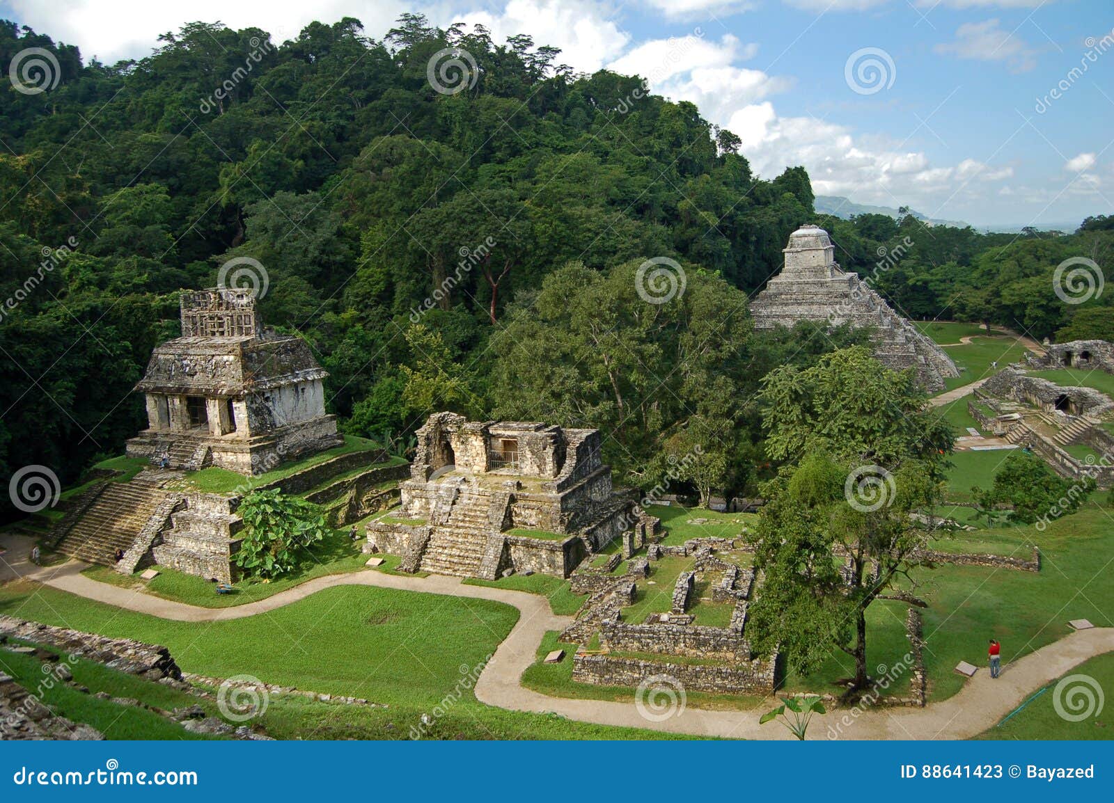 Temple of the Sun / Palenque, Mexico Stock Image - Image of nine ...