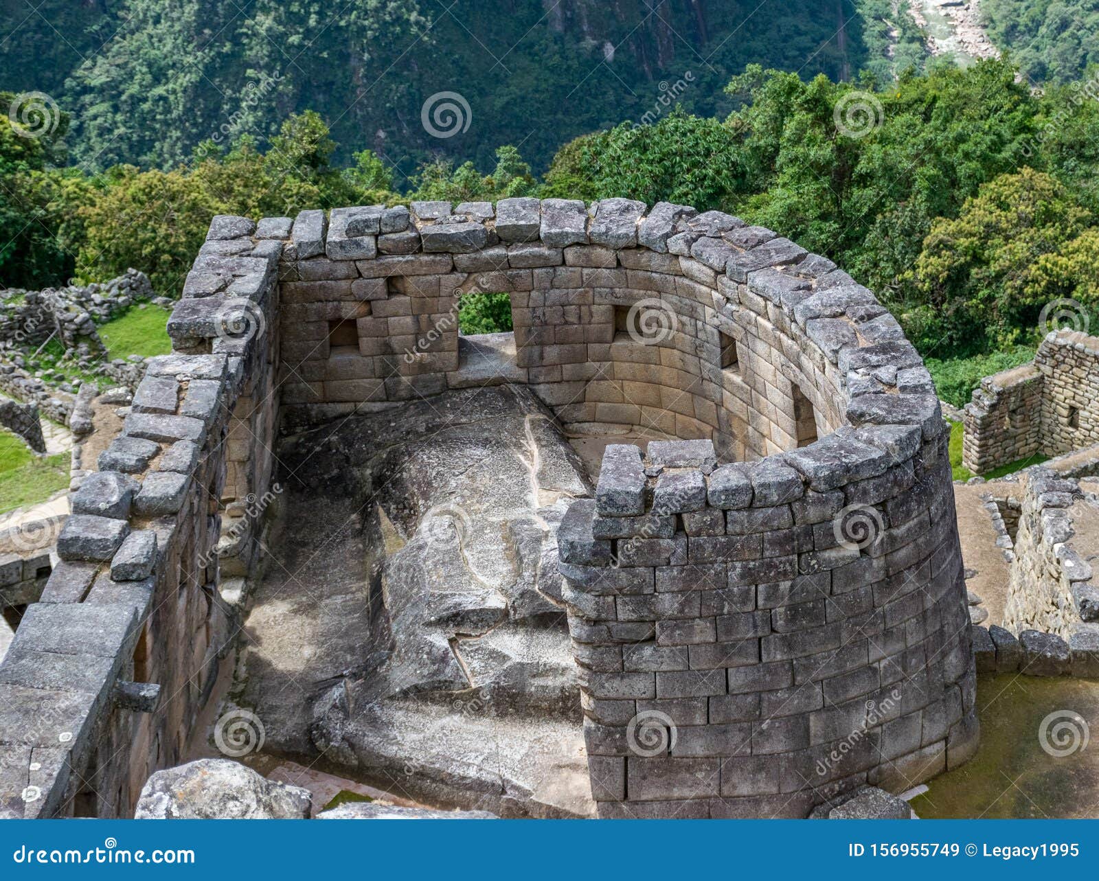Inca Temples Of The Sun 477 Temple Of The Sun Machu Picchu Stock