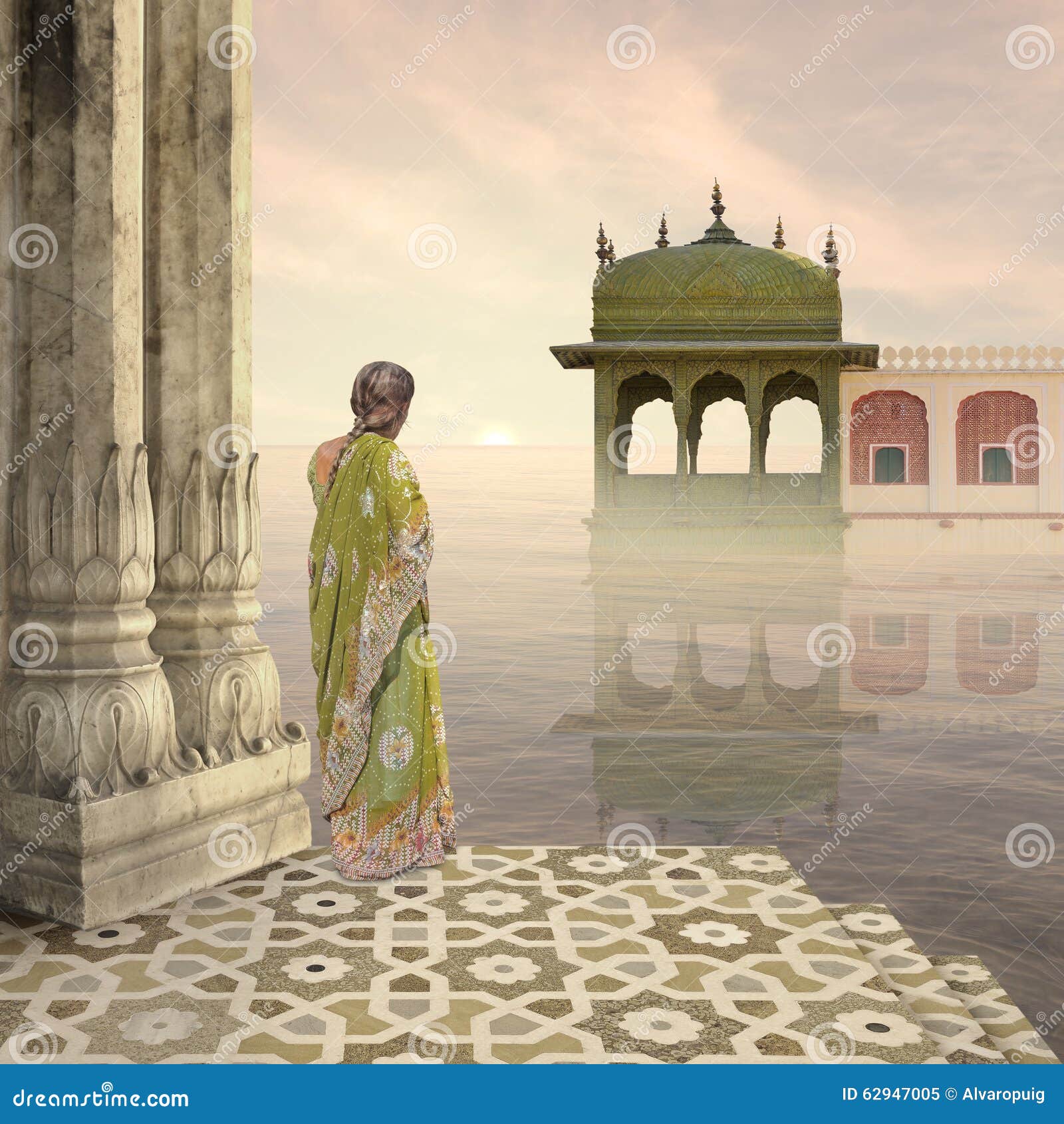 Temple during the sunrise. stock image. Image of ganges - 62947005