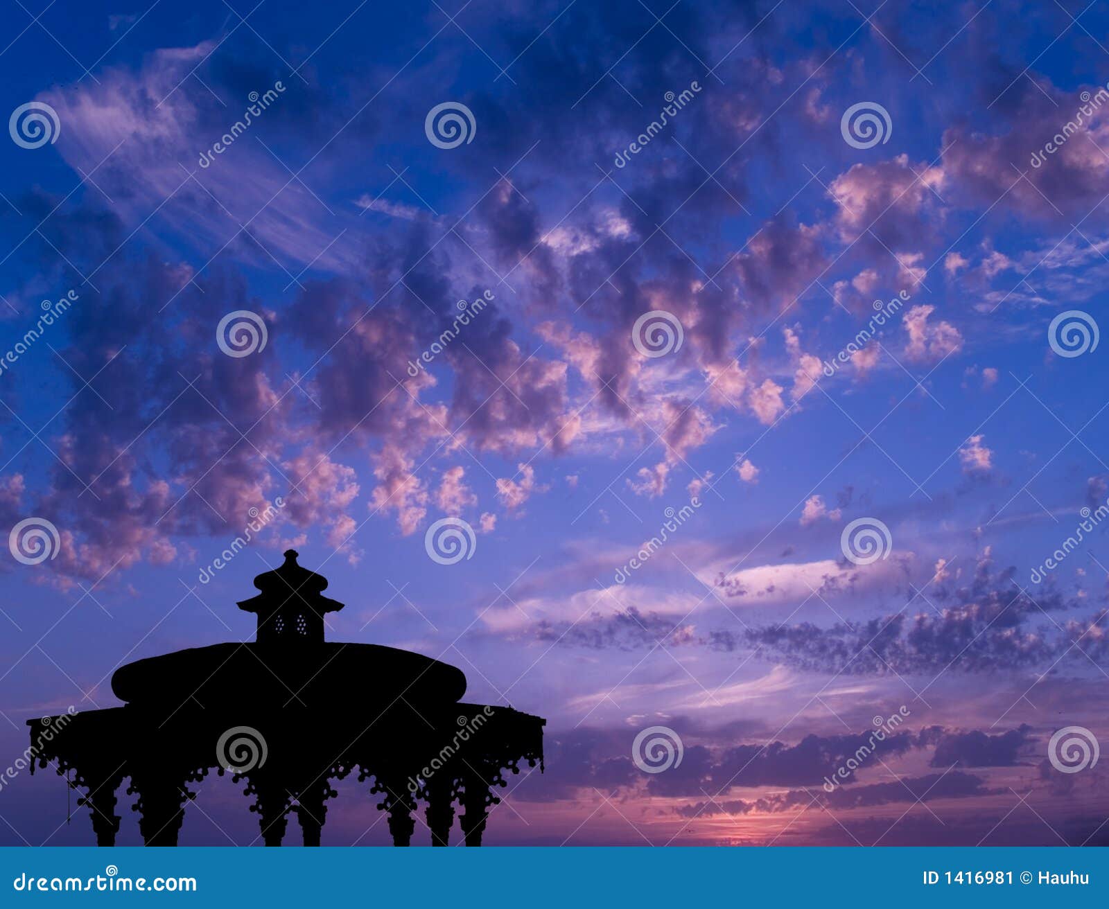 Temple at sunset stock image. Image of holy, contemplation - 1416981
