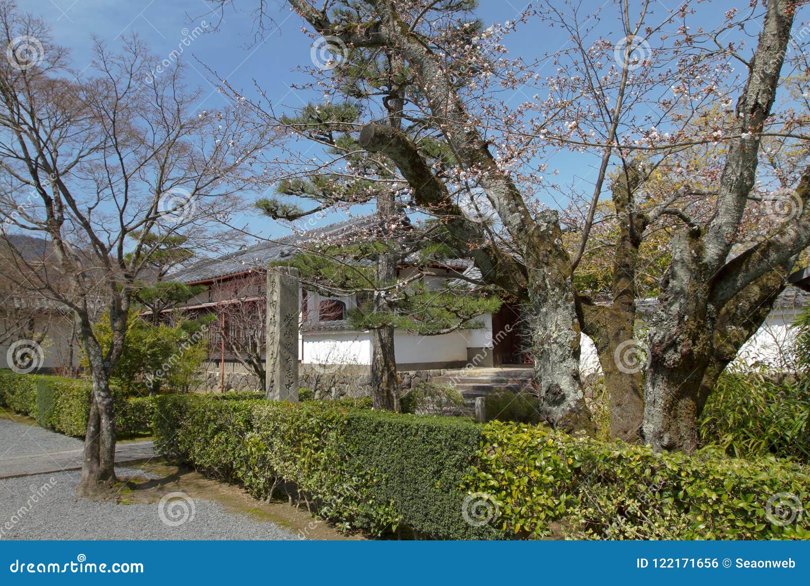 A Temple Tenryu Ji, Kyoto at Japan Stock Photo - Image of visitor ...