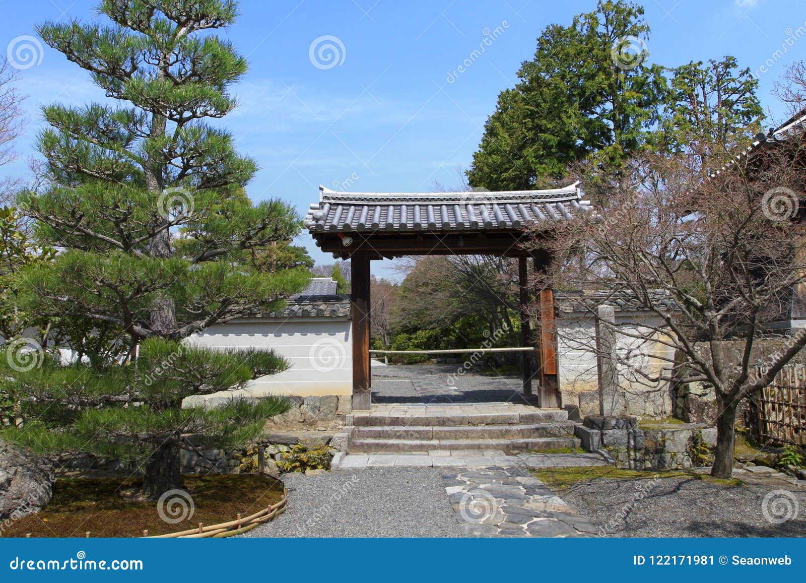 A Temple Tenryu Ji, Kyoto at Japan Stock Image - Image of landscape ...