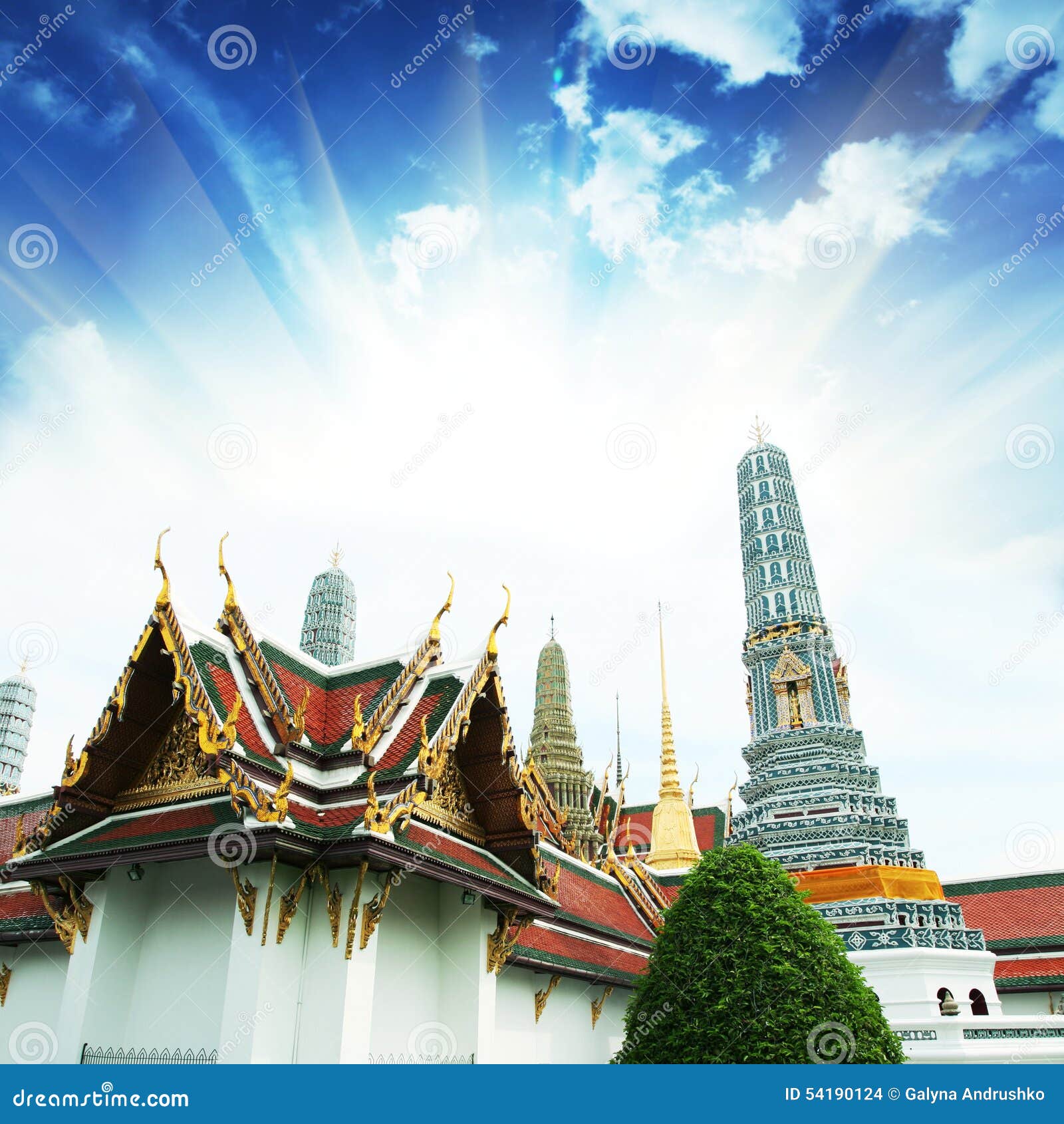 Temple stock photo. Image of oriental, siam, siamese - 54190124