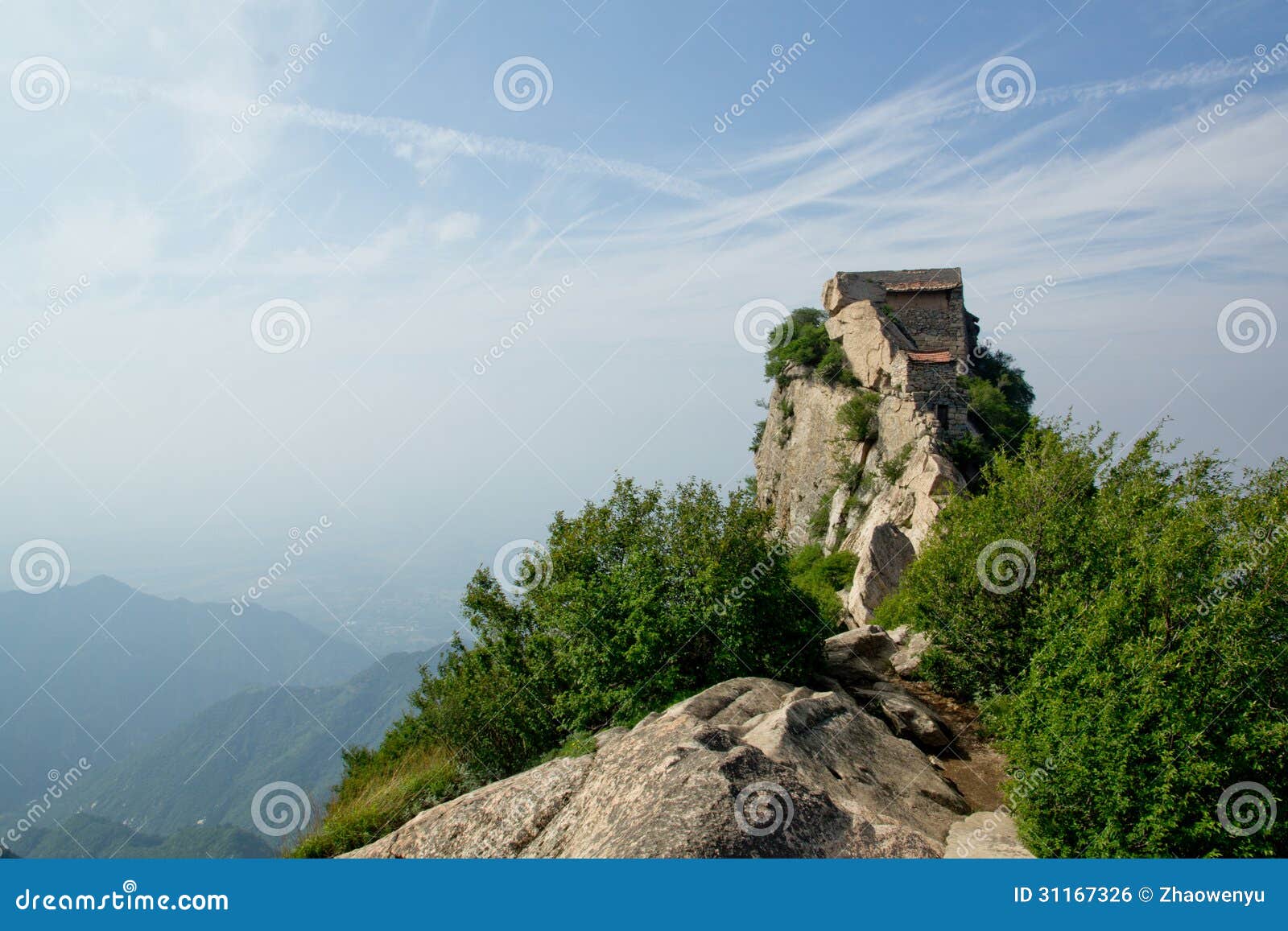 Temple on the Top of High Mountain Stock Photo - Image of buckhorn ...