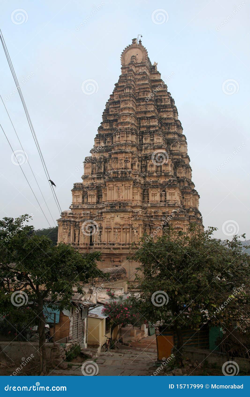 Temple Tower stock image. Image of vijayanagar, tourist - 15717999