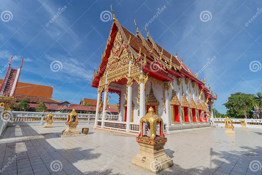 Temple with Tree and Sky Under Sunlight Stock Photo - Image of style ...