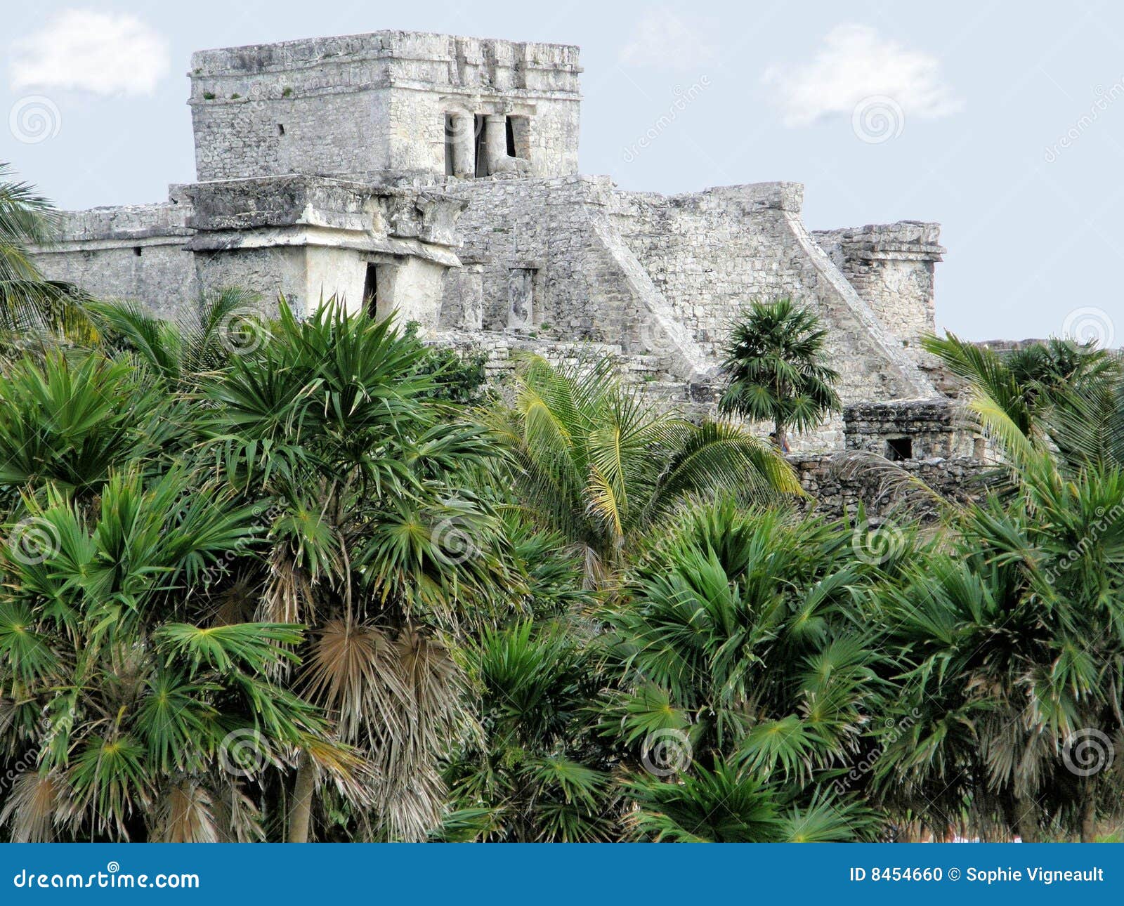 Temple in Tulum stock photo. Image of tourism, site, mexico - 8454660