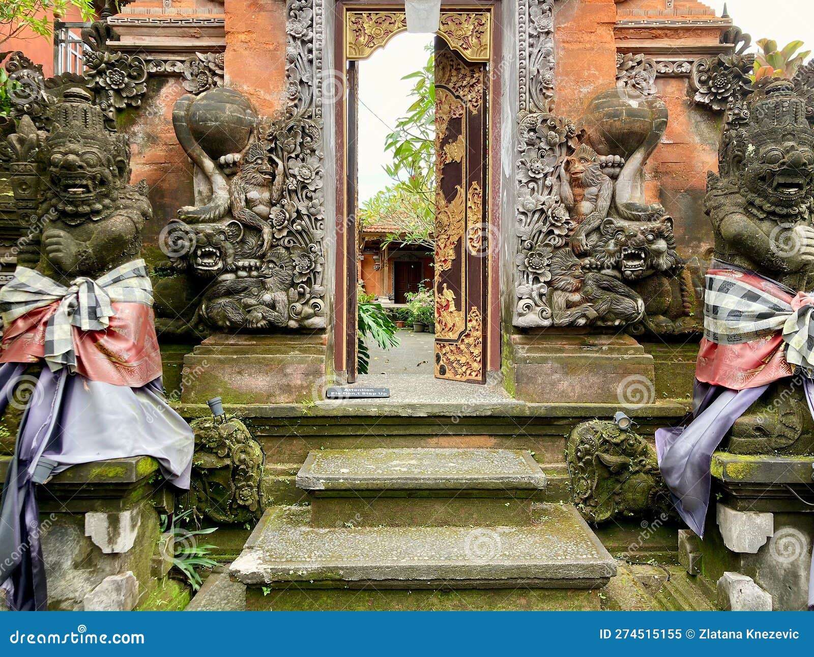Temple in Ubud, Bali, Indonesia Stock Image - Image of garden ...