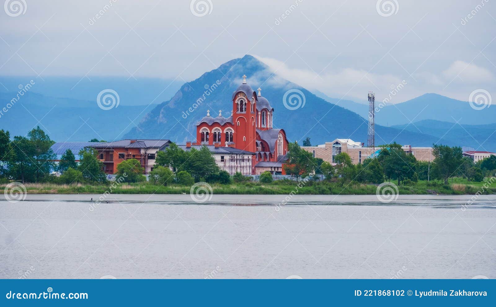 The Temple at Uzer Under the Mountain Stock Photo - Image of travel ...
