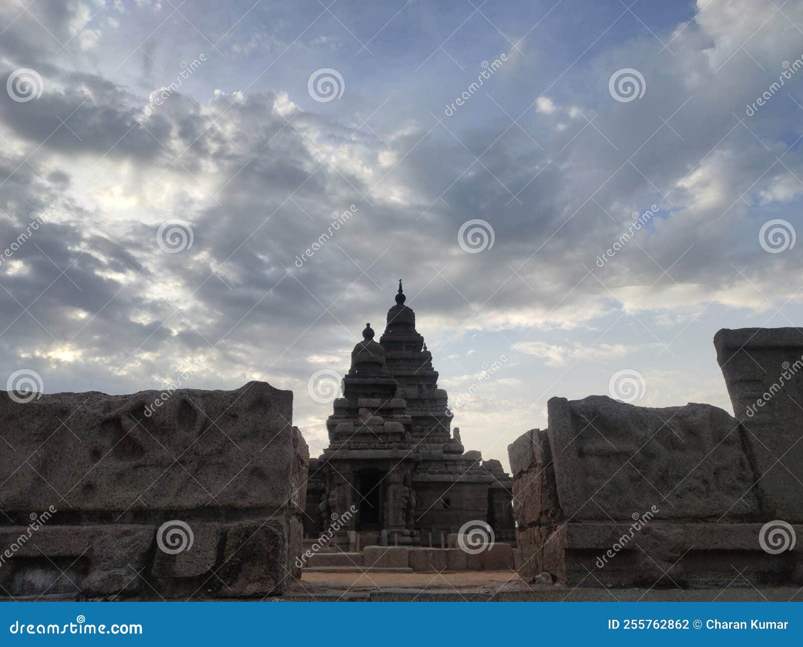Temple View from the Entrance, Shore Temple Stock Photo - Image of ...