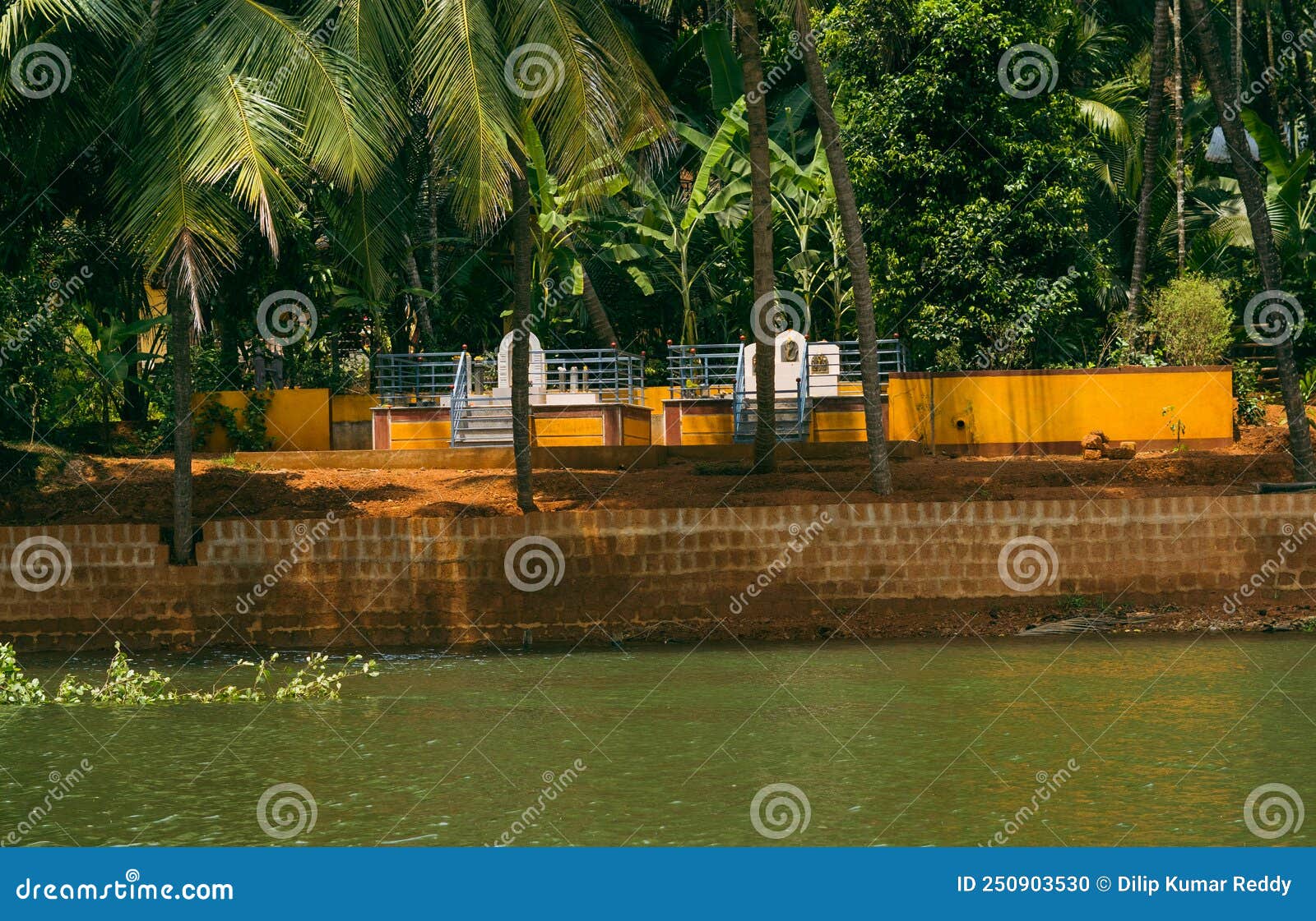 A Temple View at River Bank in Honnavar Stock Photo - Image of indian ...