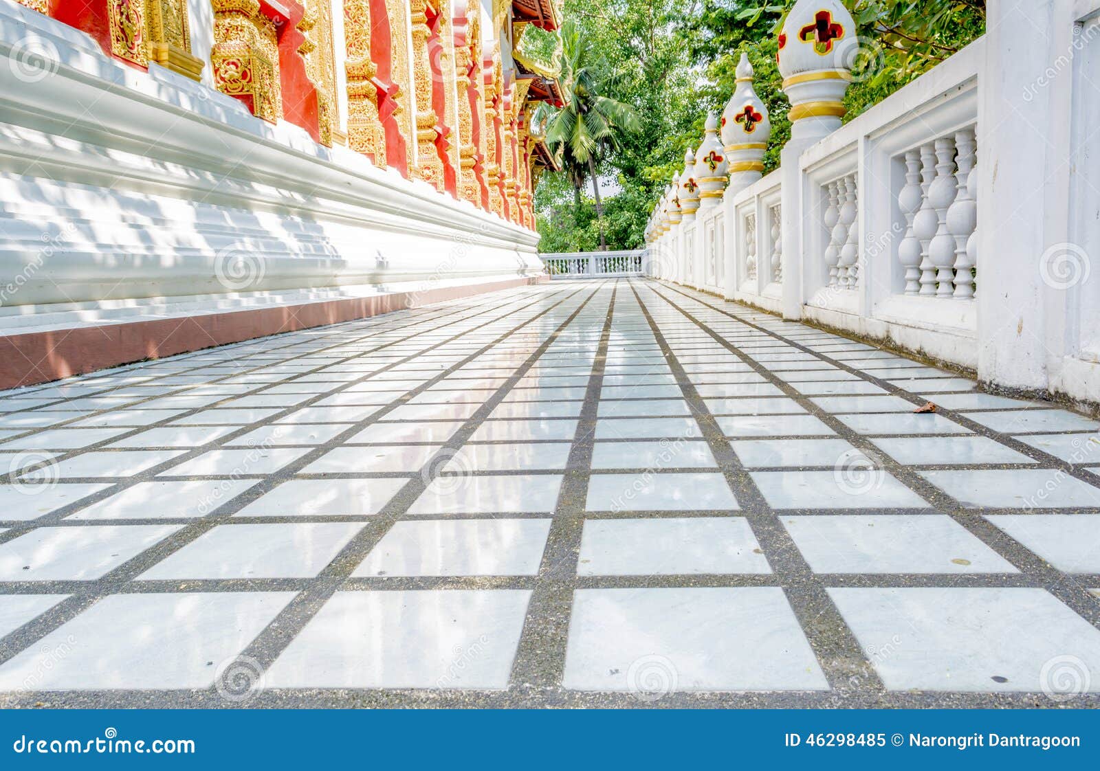 Temple walkway stock image. Image of asian, buddha, construction - 46298485