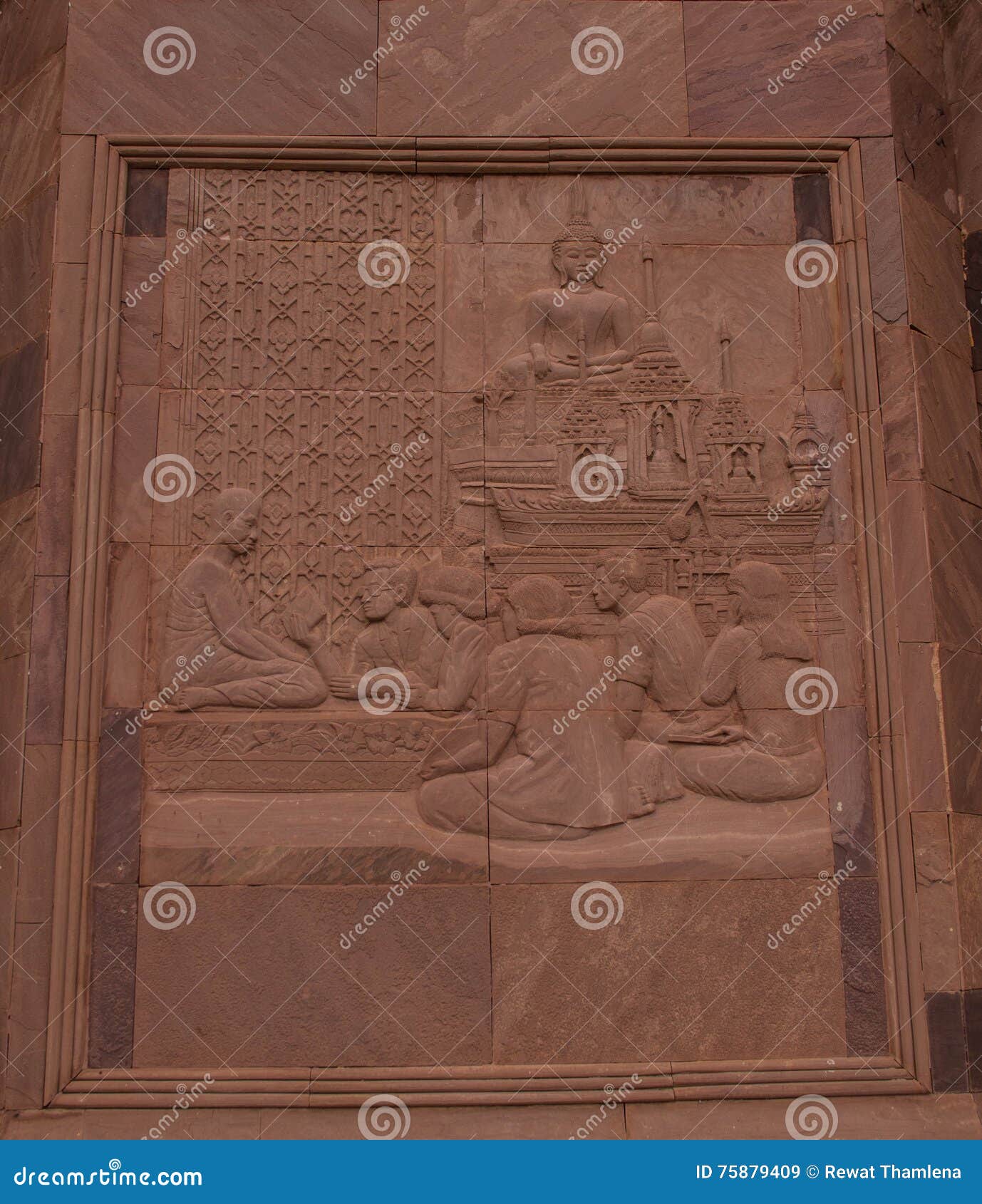 Temple wall stock image. Image of church, decor, buffalo - 75879409