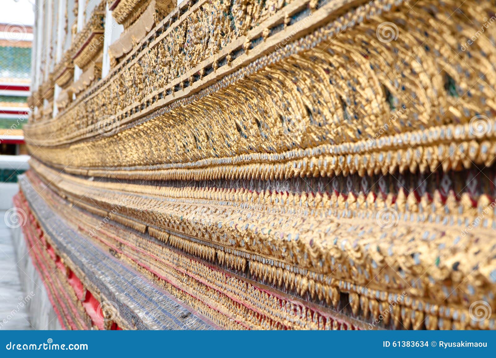 Temple wall texture stock photo. Image of texture, thailand - 61383634