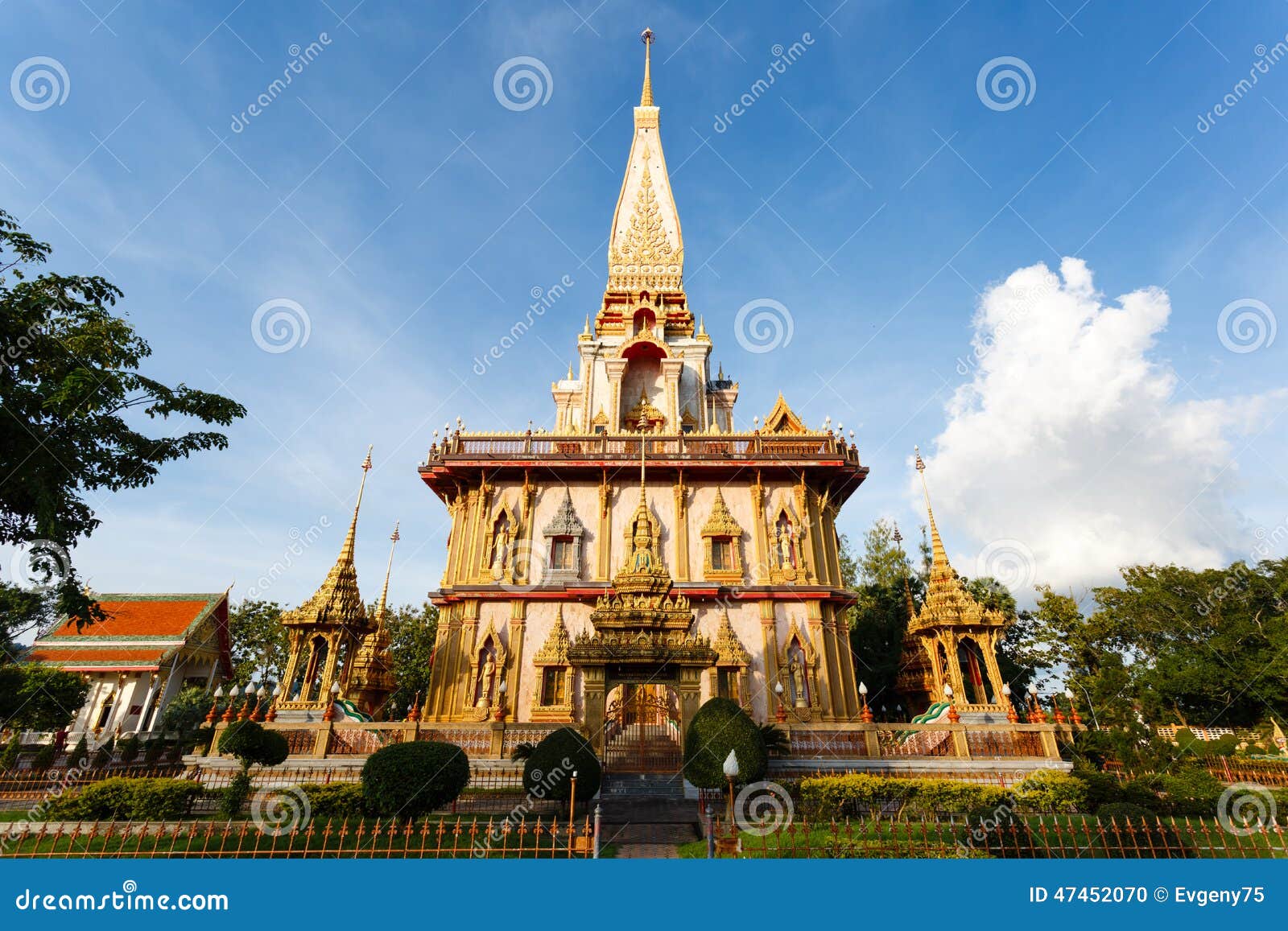The temple Wat Chalong editorial image. Image of blue - 47452070