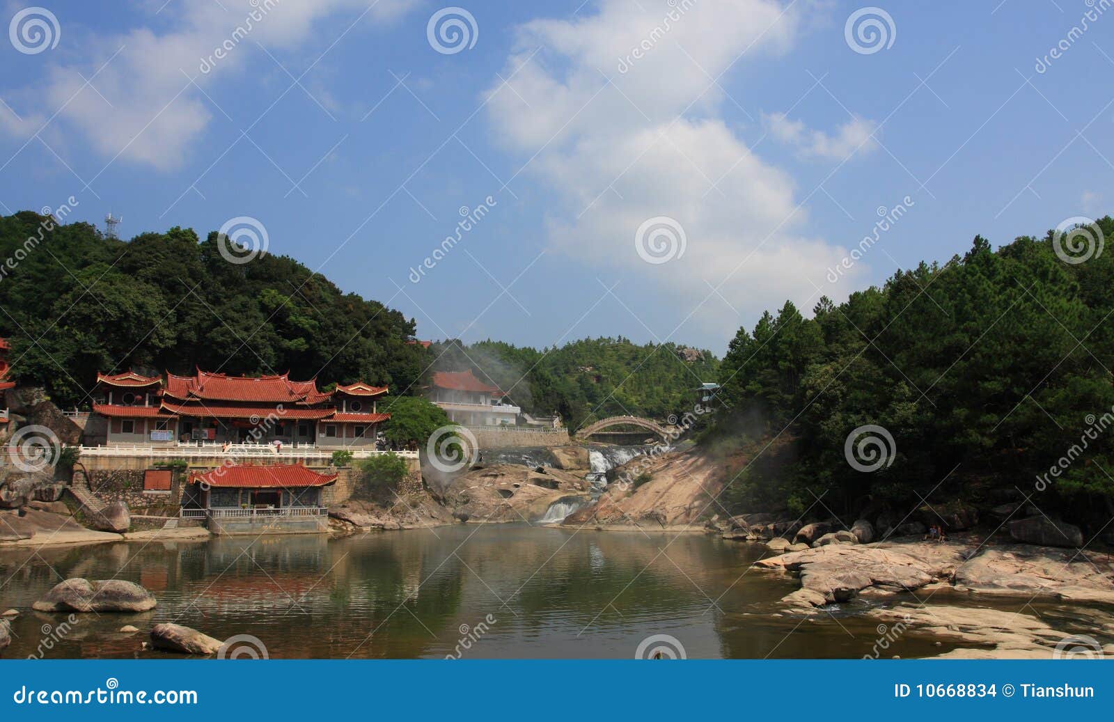 Temple on water stock photo. Image of mountain, tradition - 10668834