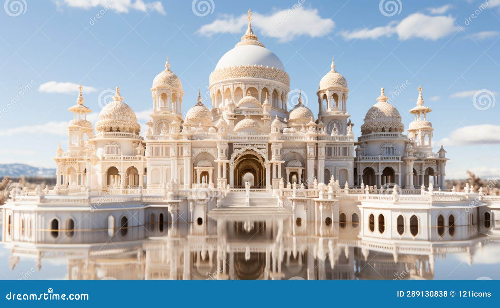 A Temple with a White Background Stock Illustration - Illustration of ...