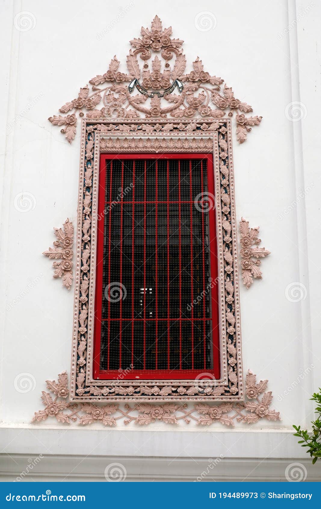 Temple Window And Thai Architecture Royalty-Free Stock Photo ...
