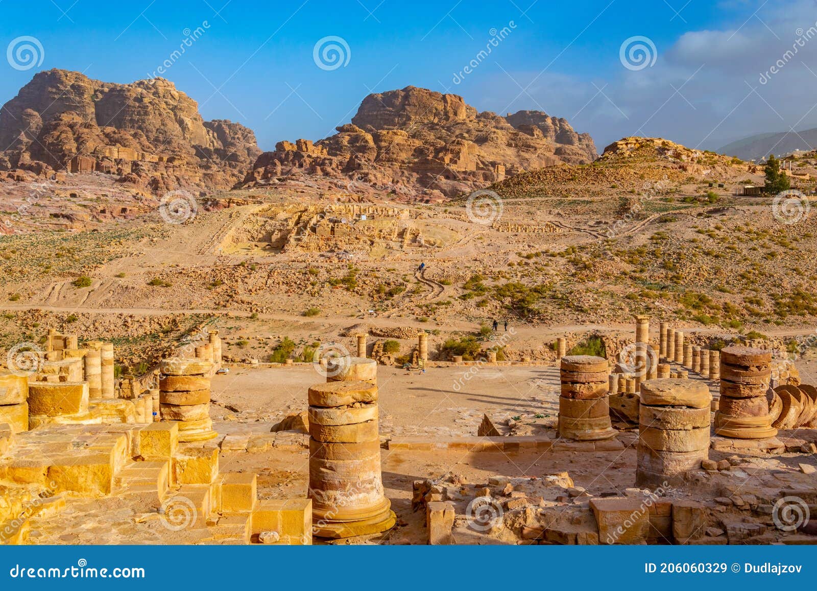 Temple of Winged Lions Viewed from the Great Temple at Petra, Jordan ... Temple of Winged Lions Viewed from the Great Temple at Petra, Jordan ...
