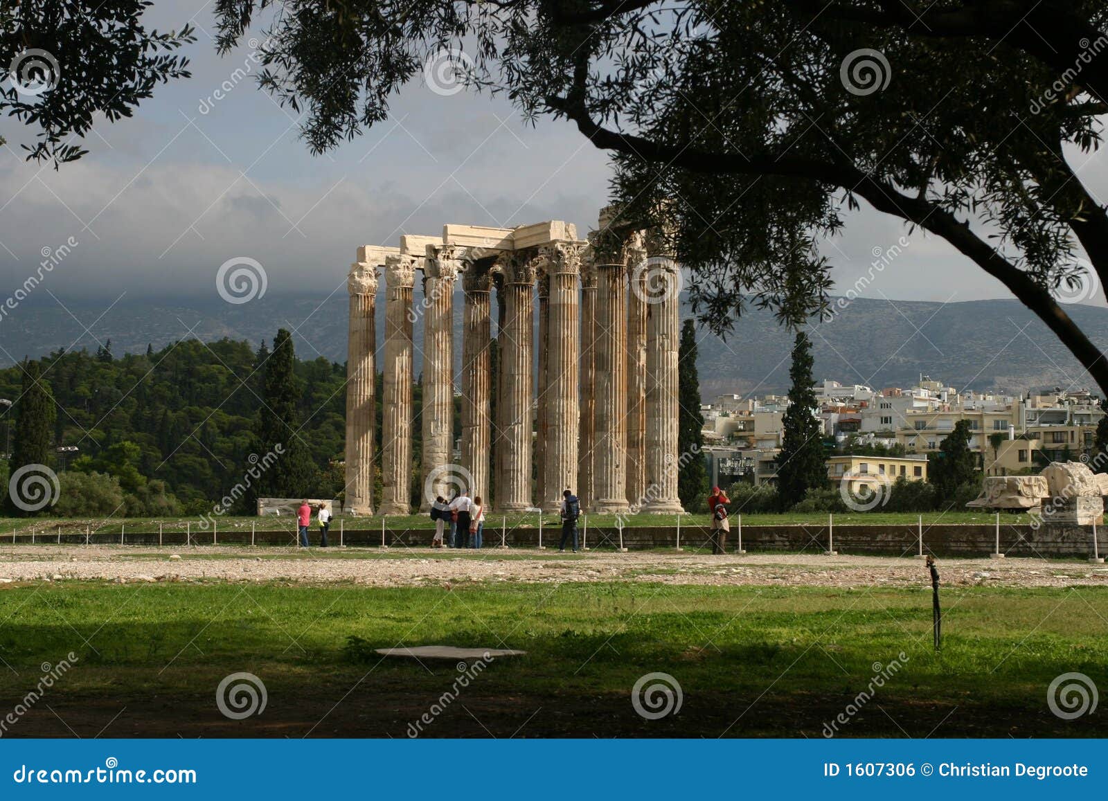 Temple of Zeus stock photo. Image of ancient, columns - 1607306