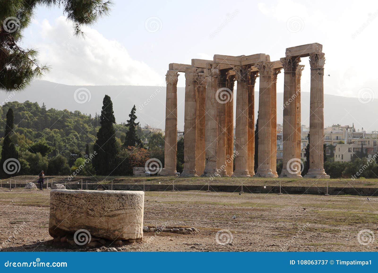 Temple of Zeus, Athens, editorial photography. Image of grecian - 108063737