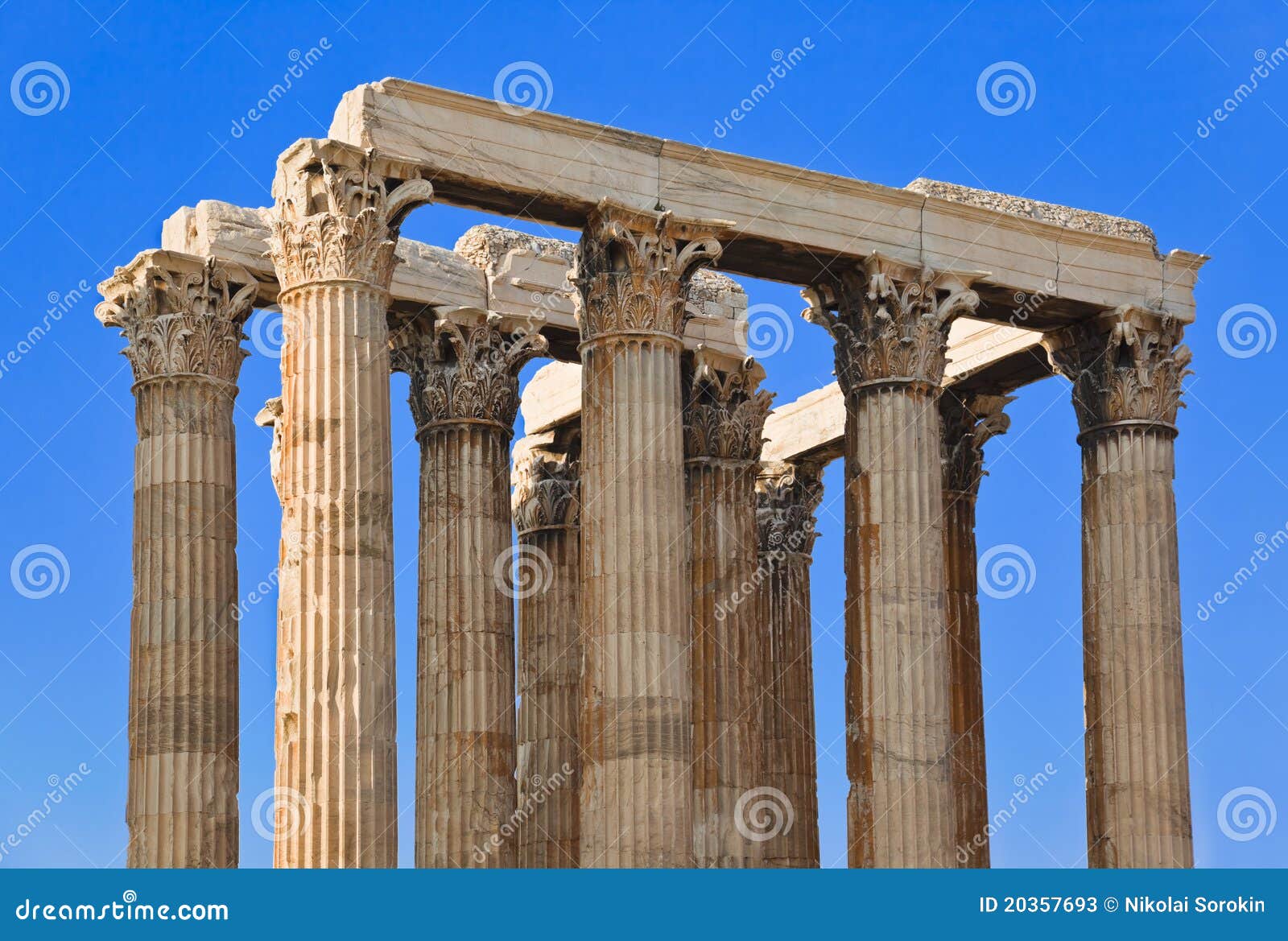 Temple Of Zeus At Athens, Greece Stock Image - Image of athens ...