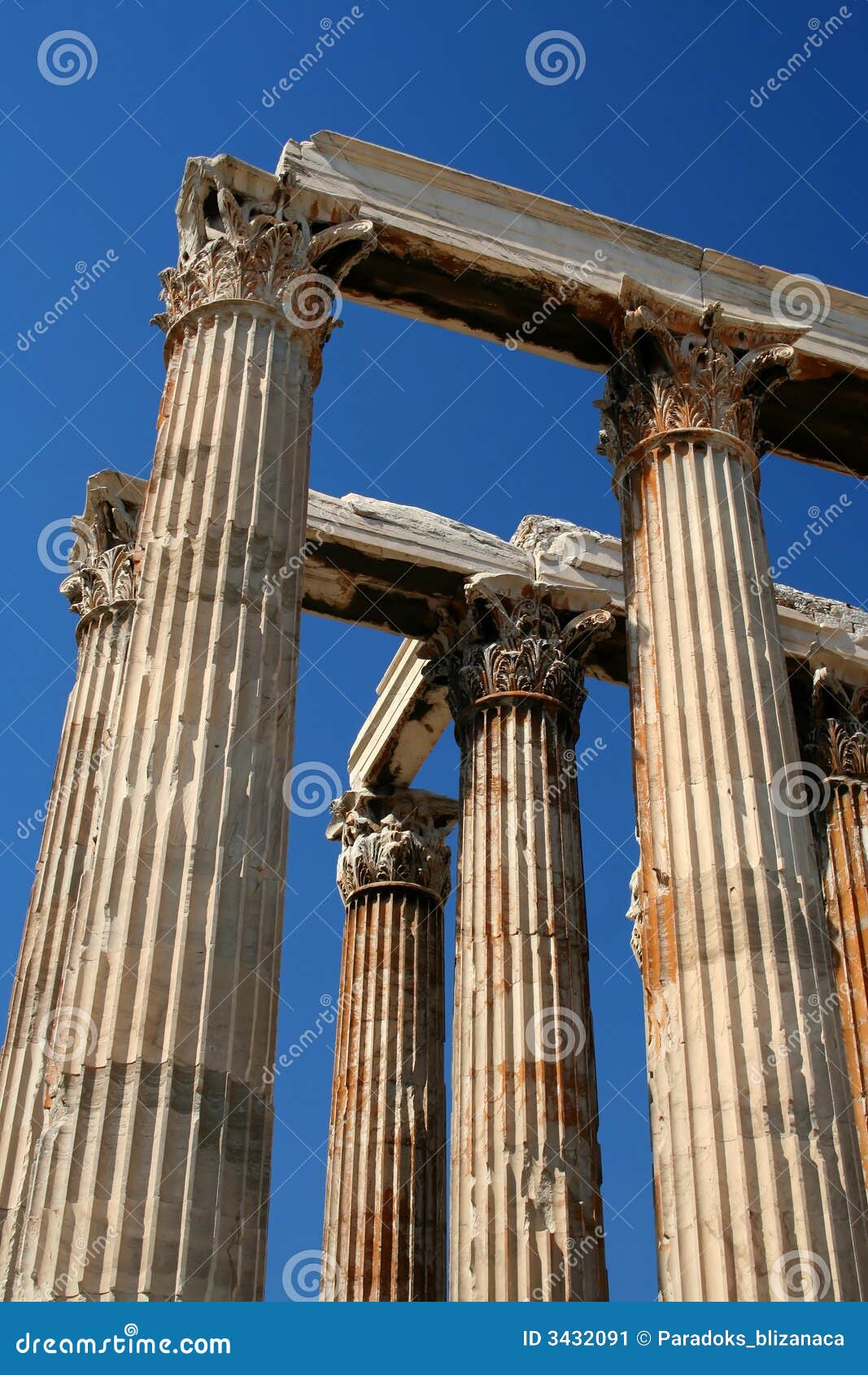 Temple of Zeus Pillars, Athens Stock Image - Image of culture, site ...
