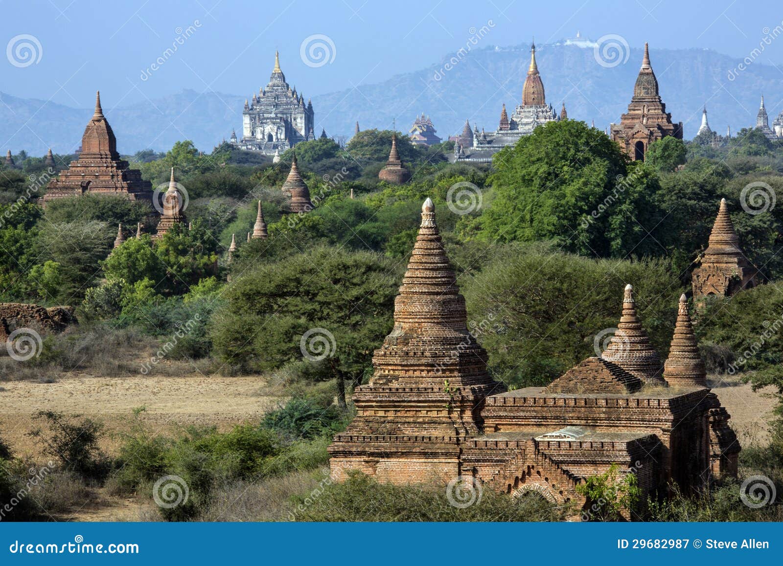 Temples of Bagan - Myanmar (Burma) Stock Image - Image of temples ...