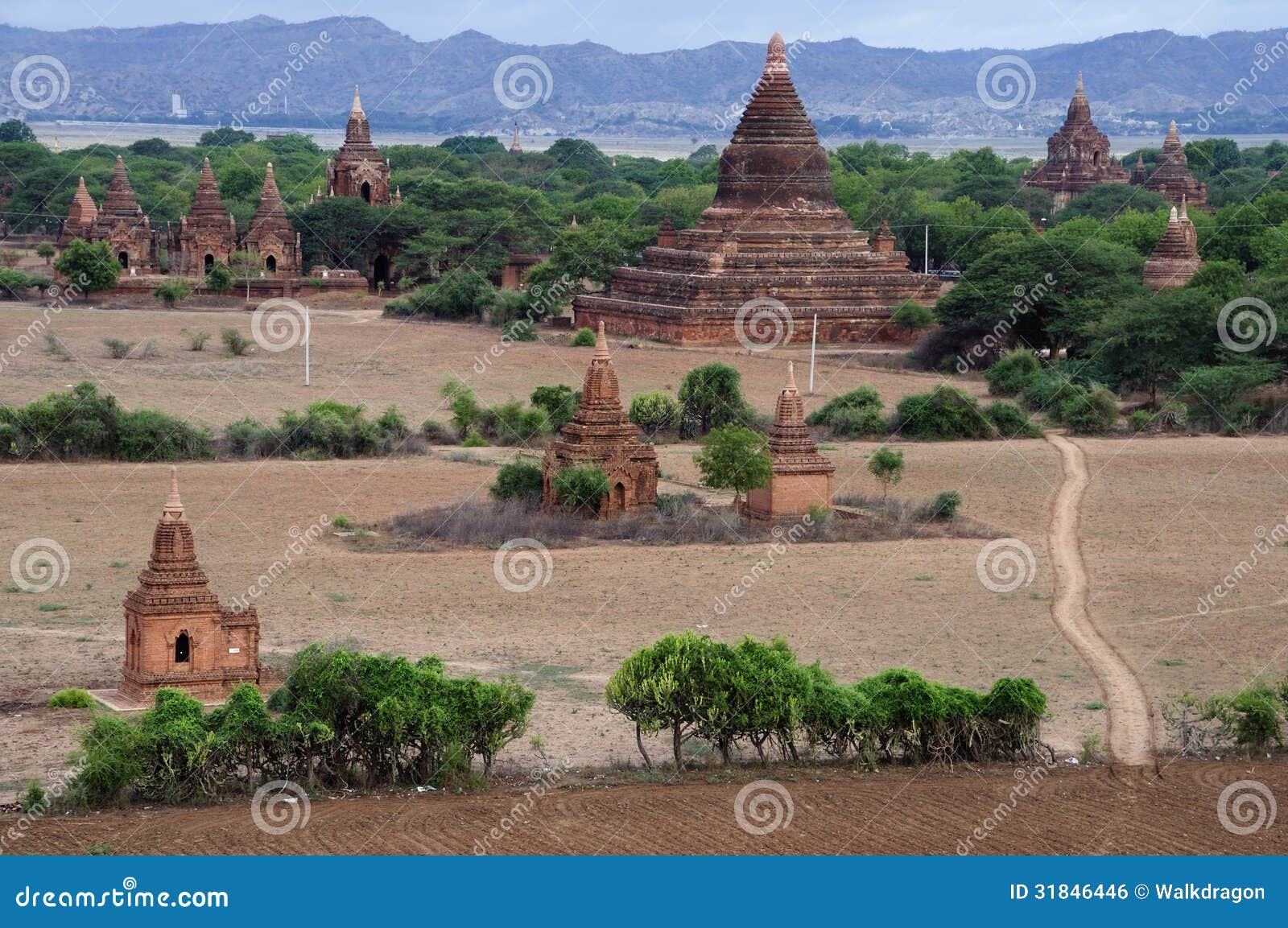 Temples of Bagan Myanmar stock photo. Image of built - 31846446