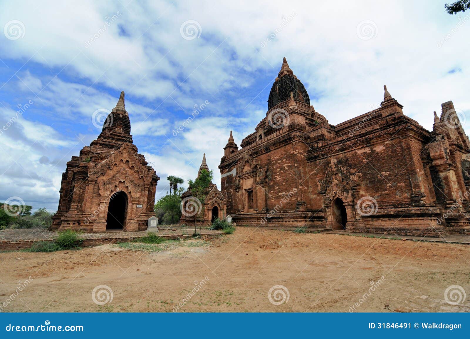 Temples of Bagan Myanmar stock image. Image of archaeological - 31846491