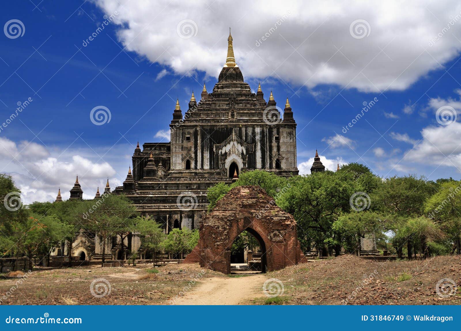 Temples of Bagan Myanmar stock image. Image of color - 31846749