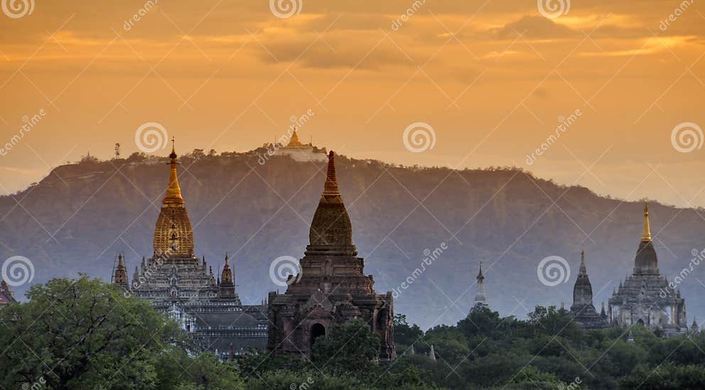 Temples of Bagan Myanmar stock image. Image of angle - 31847089