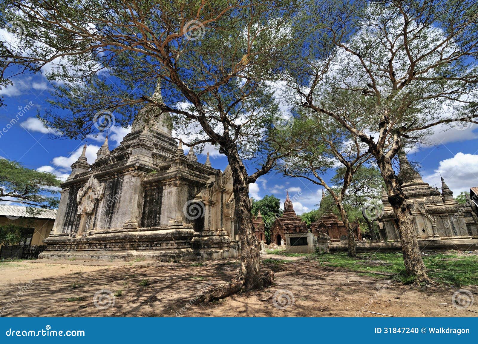 Temples of Bagan Myanmar stock photo. Image of adventure - 31847240