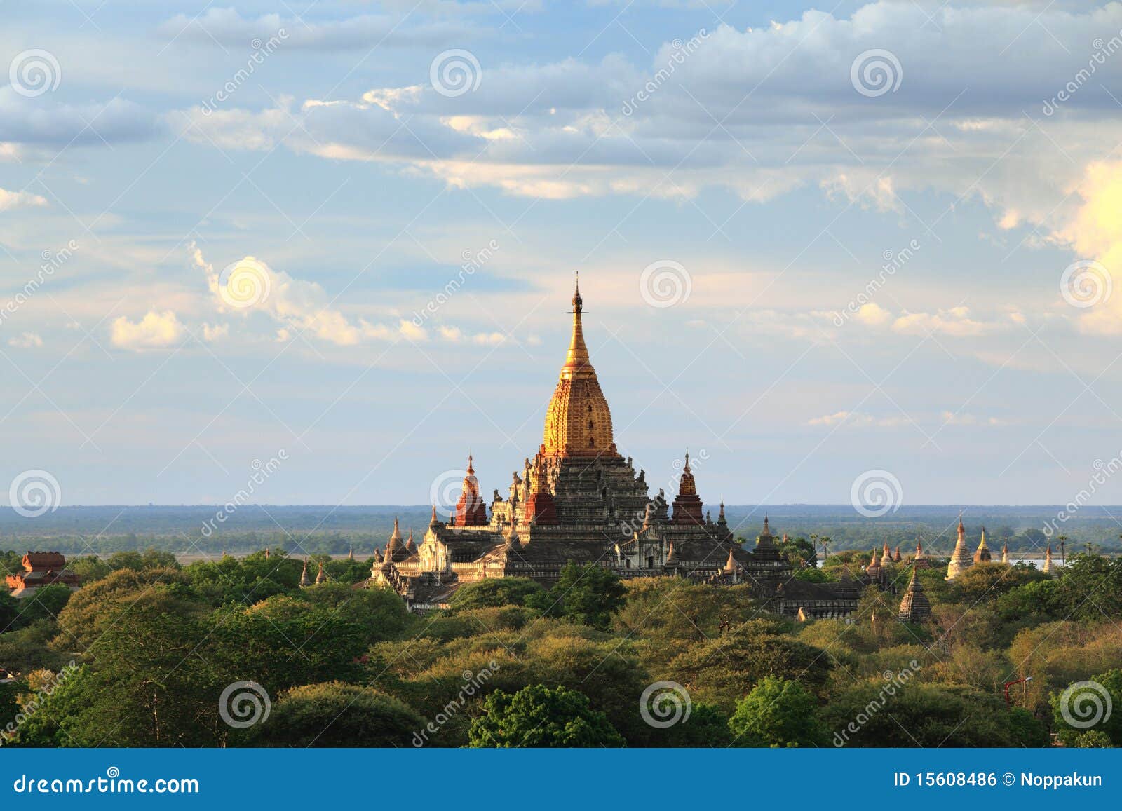 The Temples of Bagan at Sunrise, Bagan, Myanmar Stock Photo - Image of ...