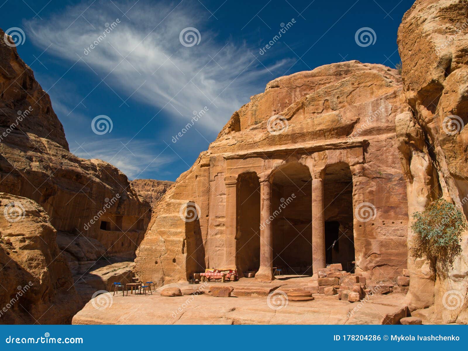 Temples of Petra stock photo. Image of architecture - 178204286