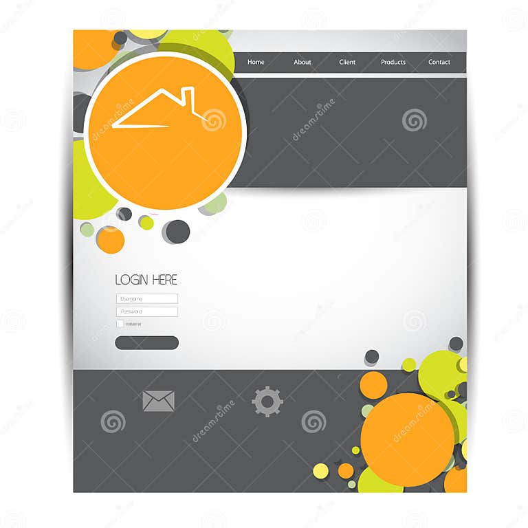 Templete del sitio web ilustración del vector. Ilustración de idea ...