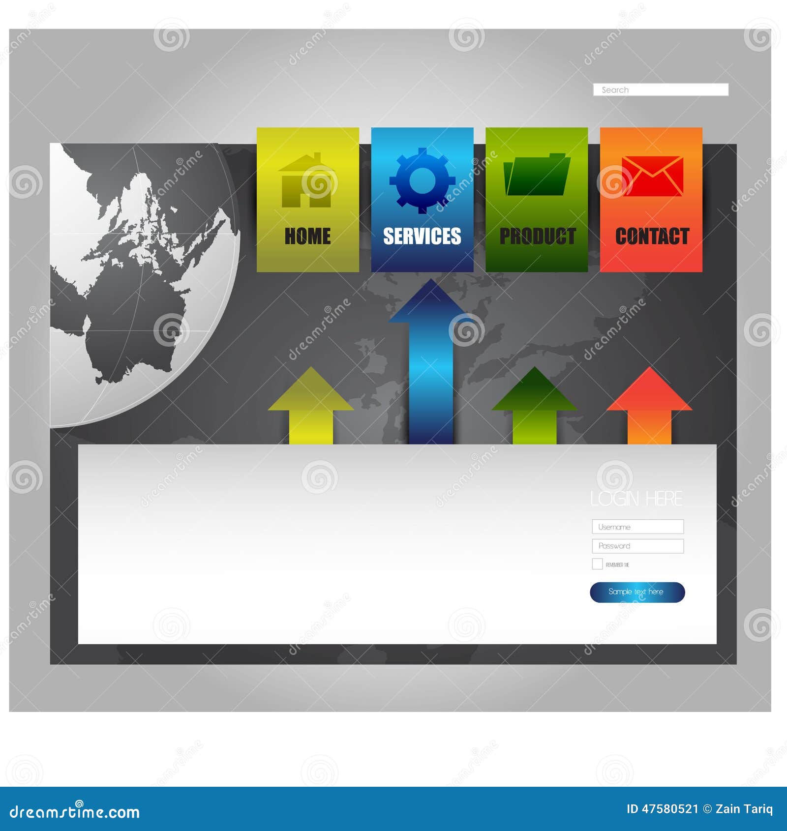 Templete Del Sitio Web Vecotor EPS10 Stock de ilustración - Ilustración ...