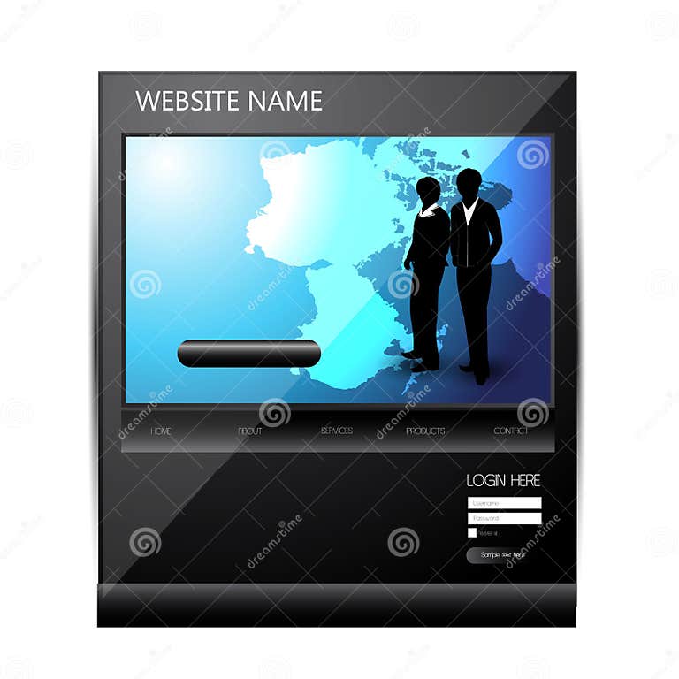 Templete Del Sitio Web Vecotor EPS10 Ilustración del Vector ...