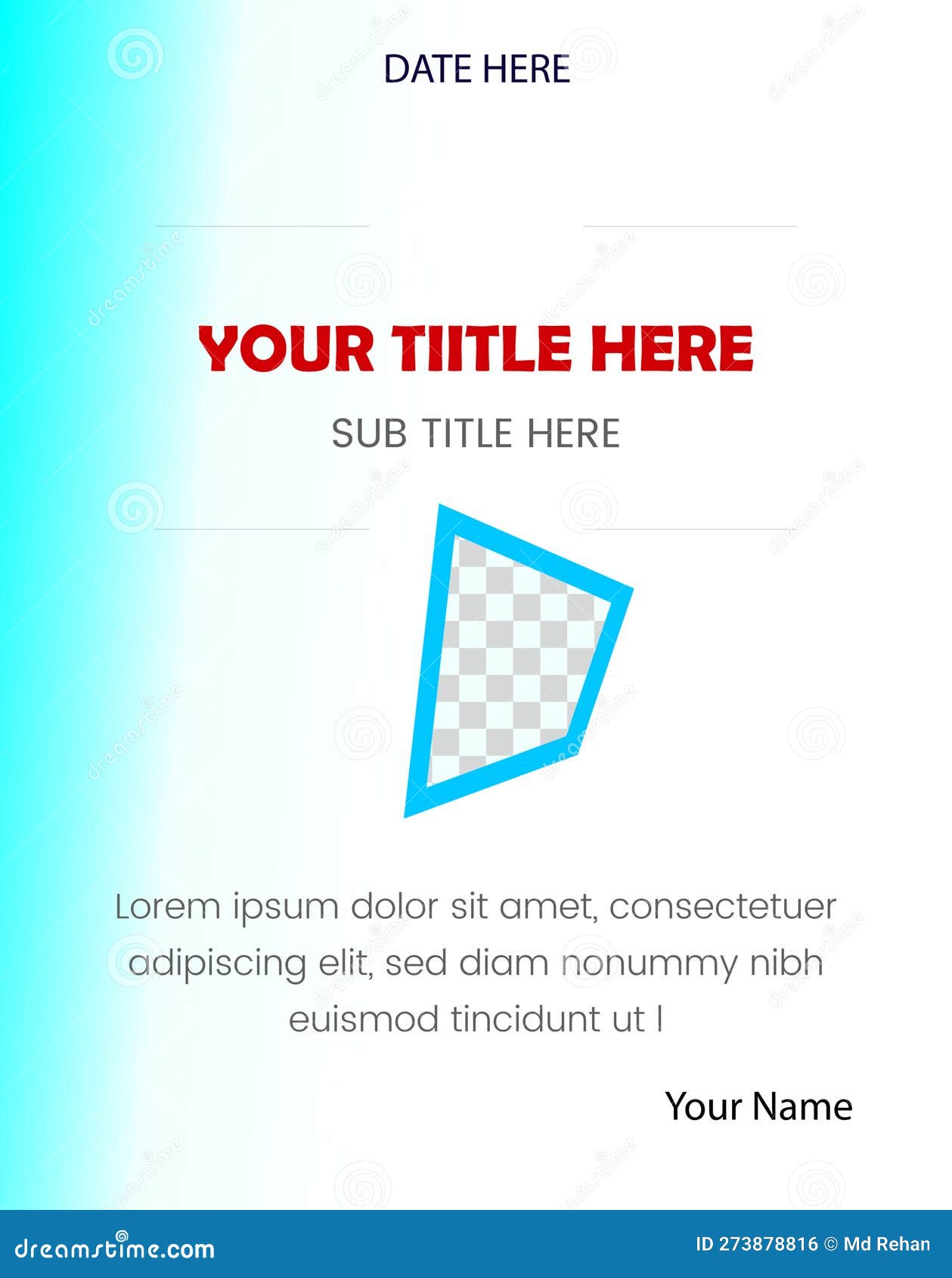 A4 templete design stock vector. Illustration of multimedia - 273878816