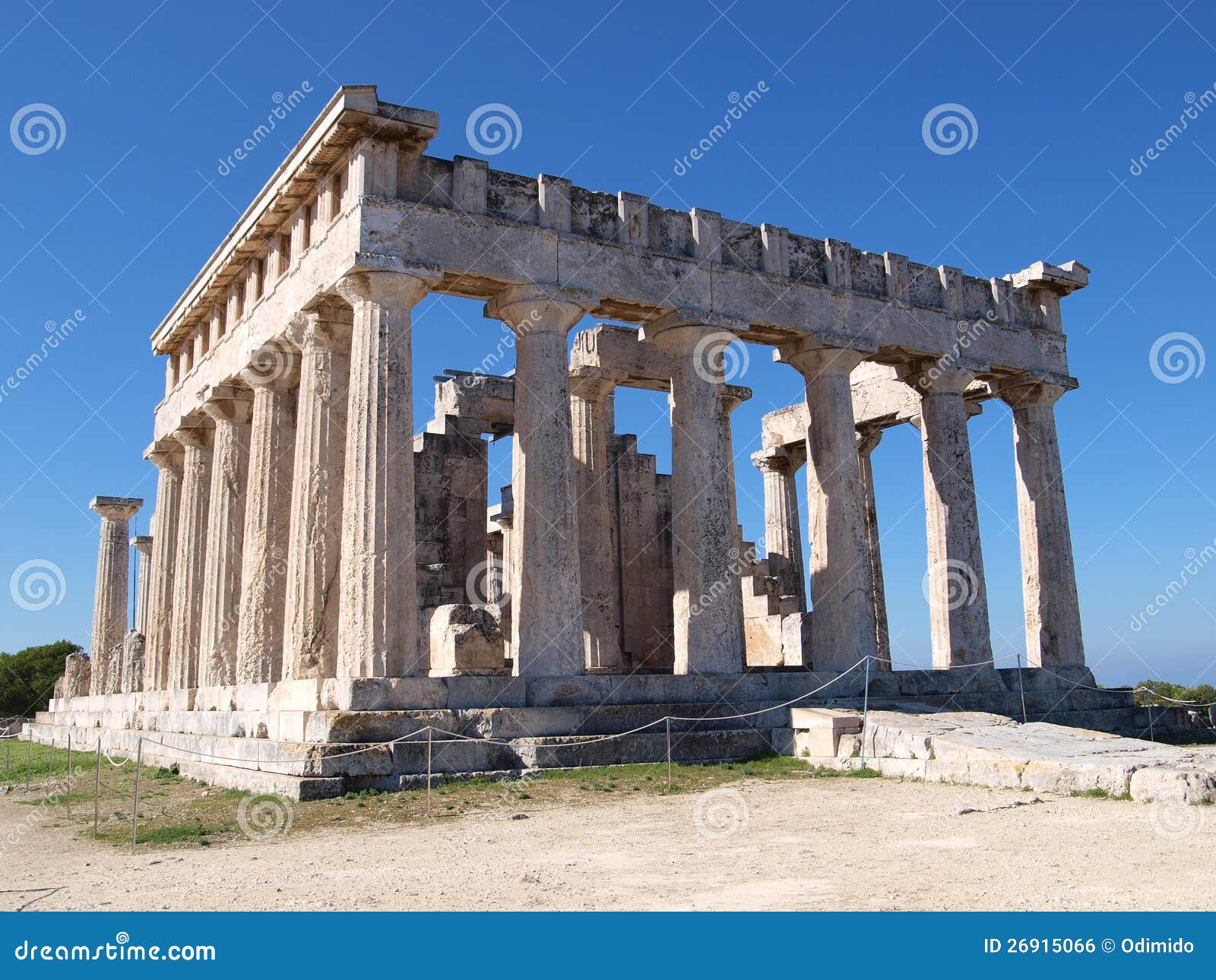 Templo Antigo Grego Do Afaia Foto de Stock - Imagem de greece, grego ...