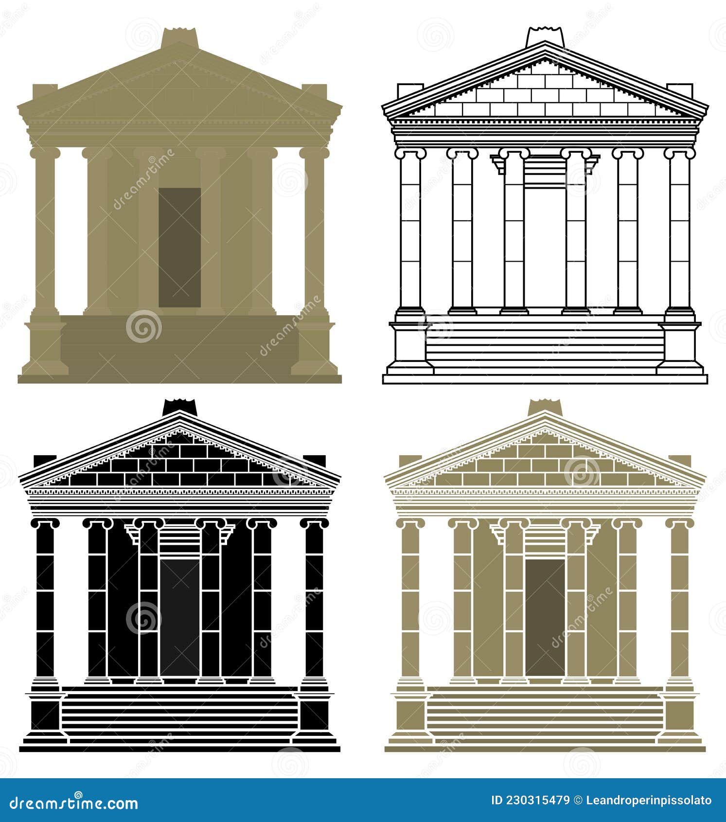 Templo Armenio De Garni De Mithra Ilustración del Vector - Ilustración ...