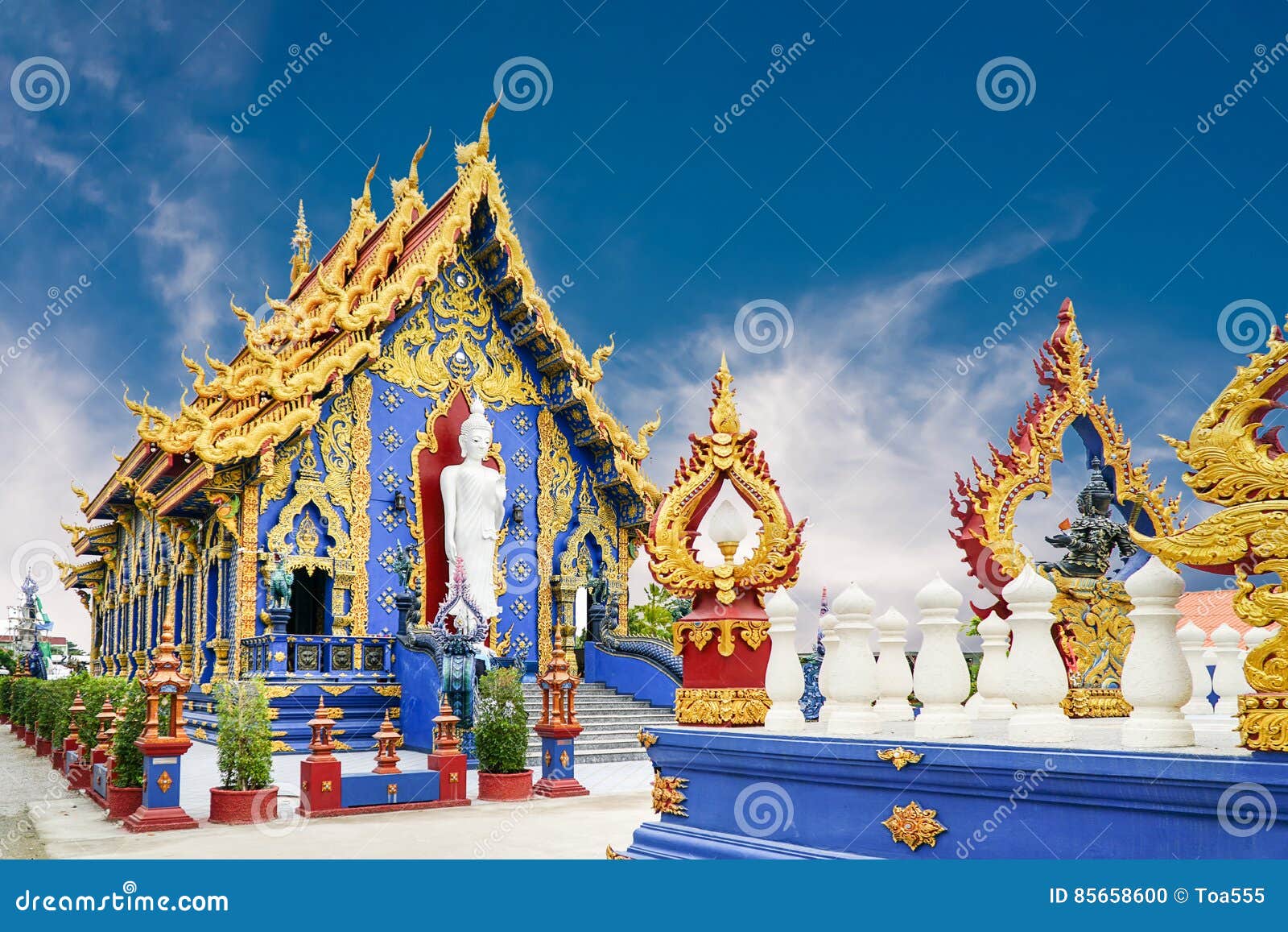 Templo Azul, Chiang Rai Thailand Foto de archivo - Imagen de hermoso ...