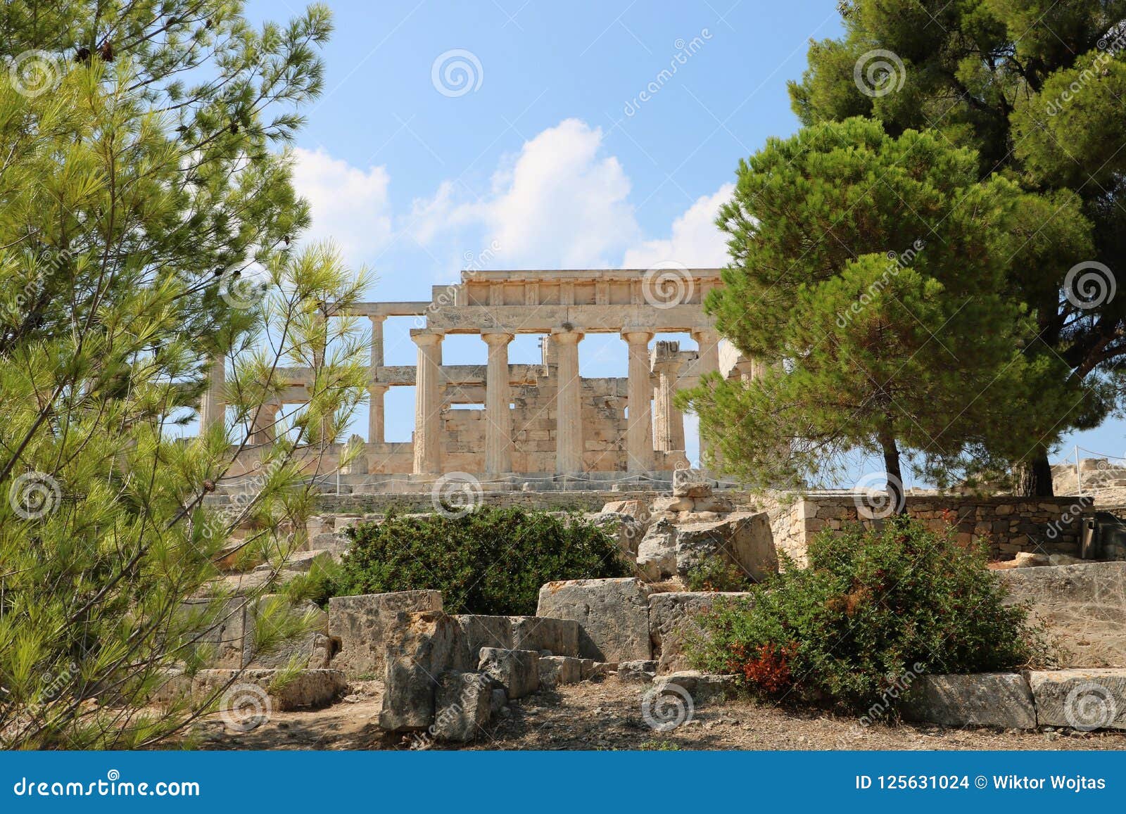 Templo De Aphaea, Aegina, Grecia Foto de archivo - Imagen de santuario ...