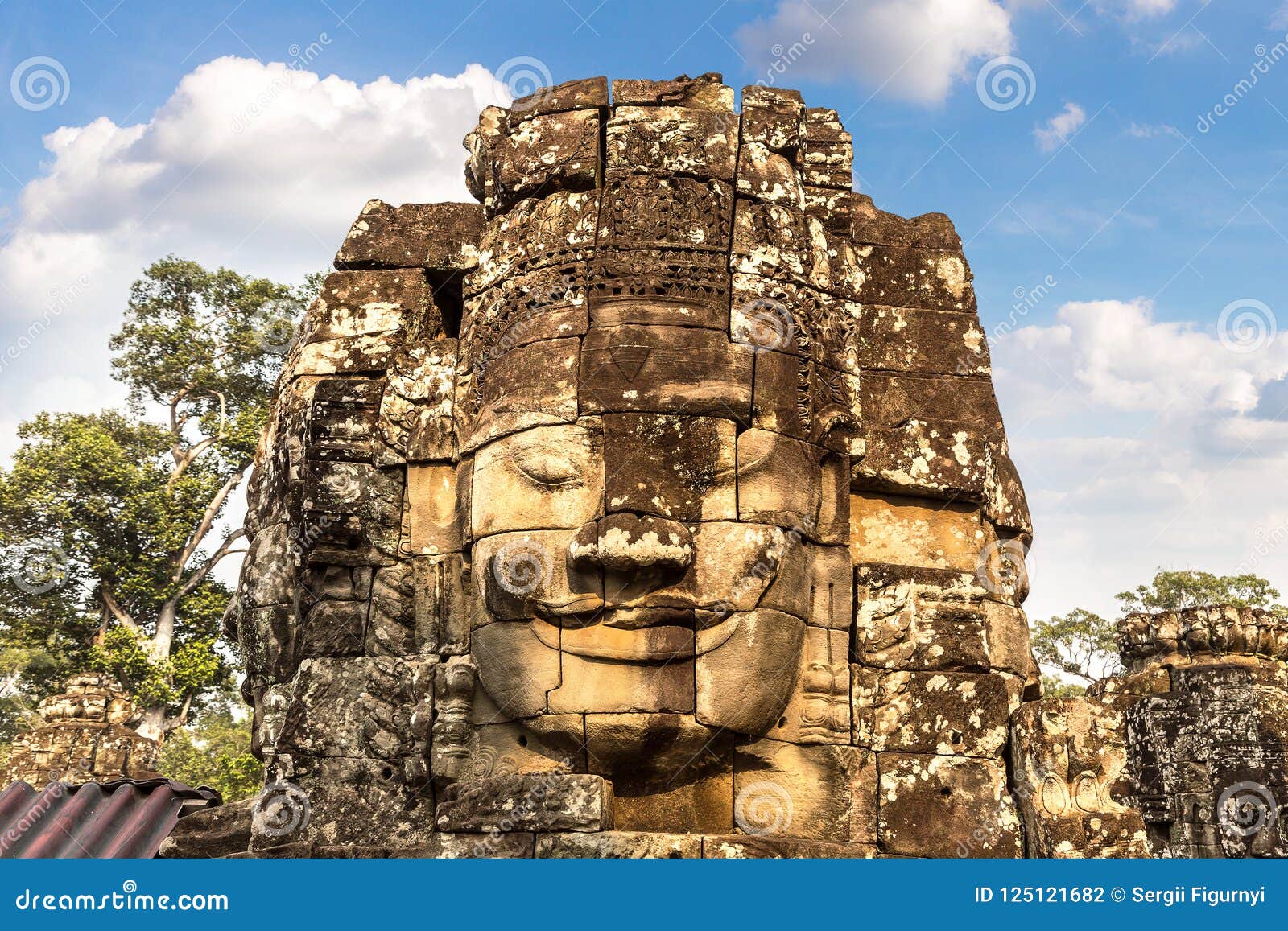 Templo De Bayon En Angkor Wat Foto de archivo - Imagen de cara ...