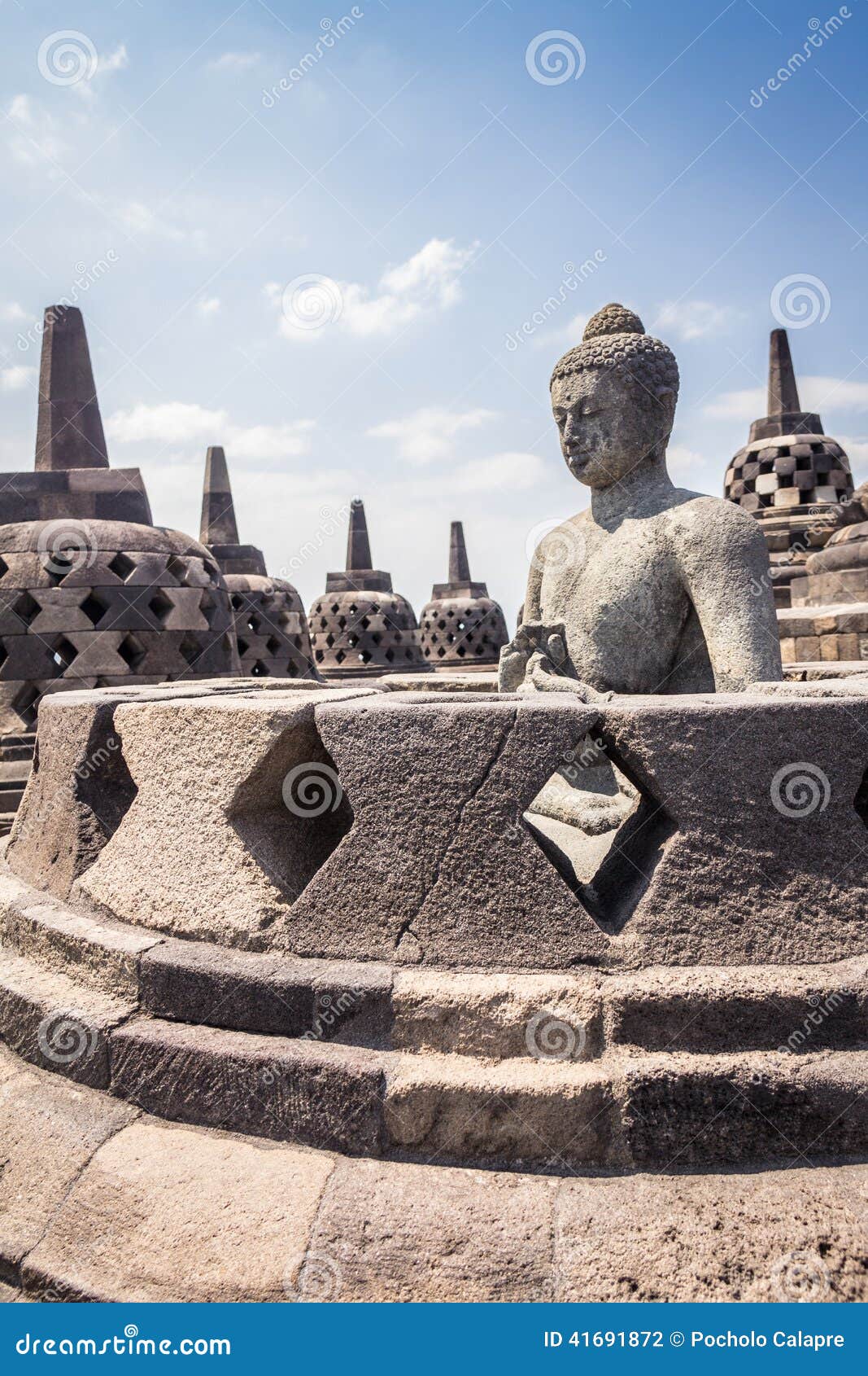 Templo De Borobudur En Java Indonesia Foto de archivo - Imagen de ...