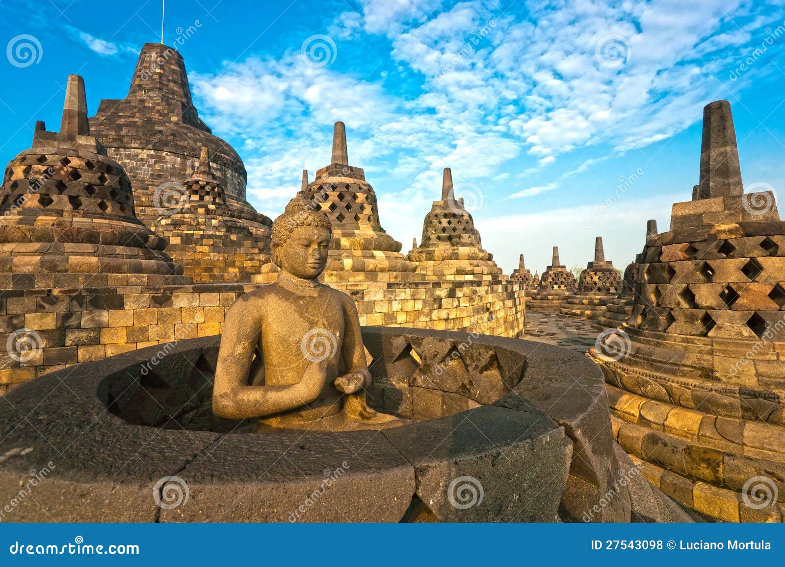 Templo De Borobudur, Yogyakarta, Java, Indonésia. Foto de Stock ...