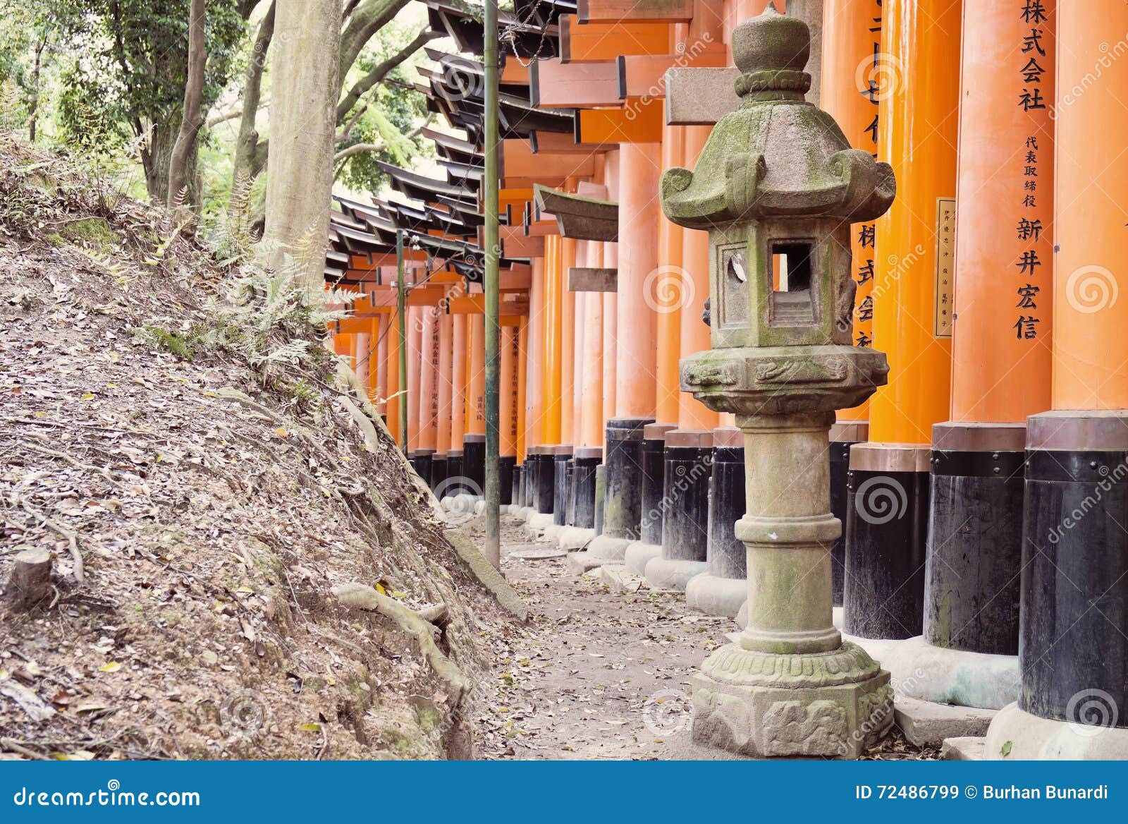 Templo de Fushimi Inari imagen de archivo. Imagen de recorrido - 72486799