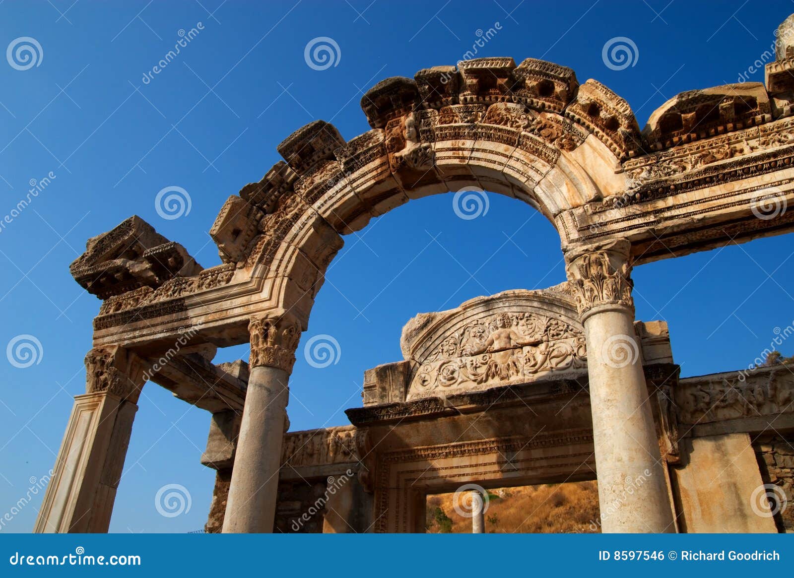 Templo De Hadrian, Ephesus, Turquía Foto de archivo - Imagen de templo ...