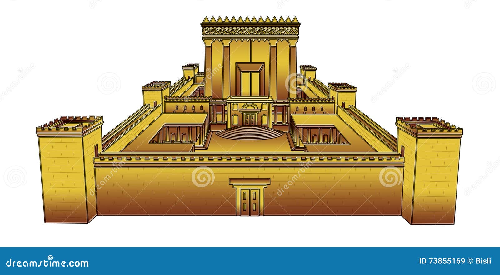 Templo de Jerusalén stock de ilustración. Ilustración de segundo - 73855169